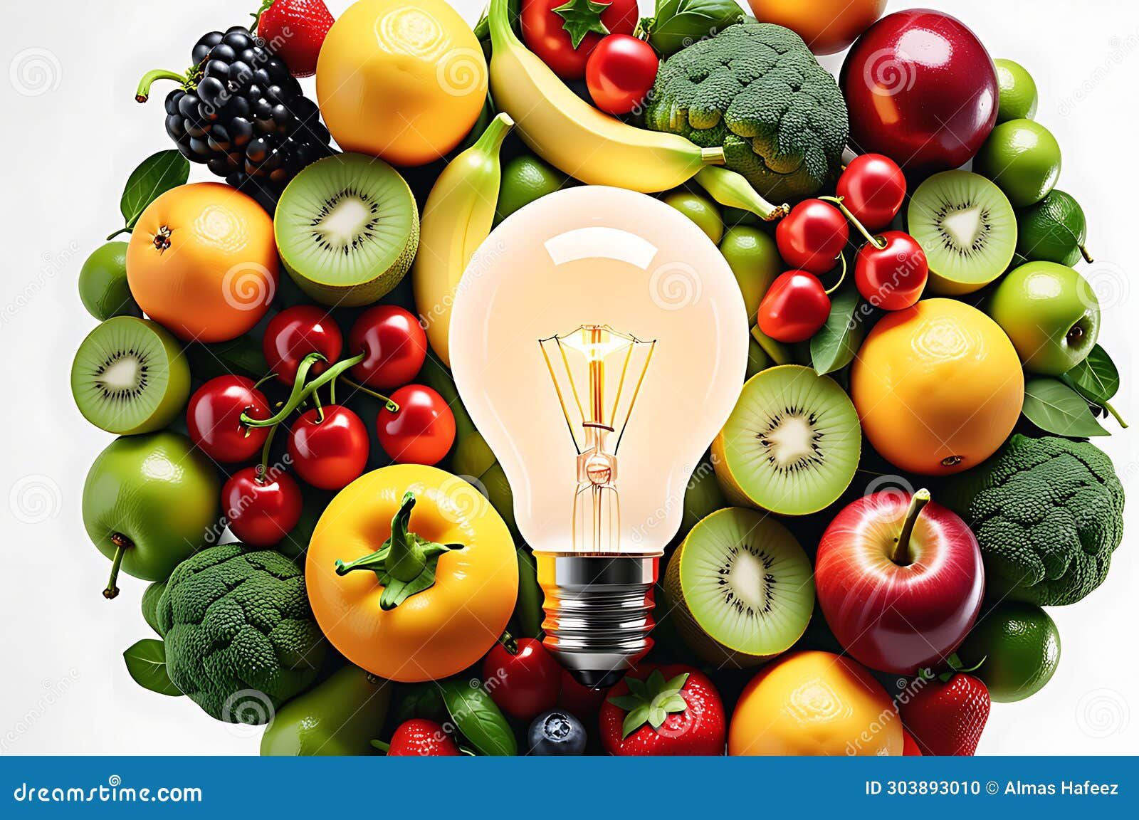 Fruity Illumination: Light Bulb Constructed from Assorted Fruits and ...