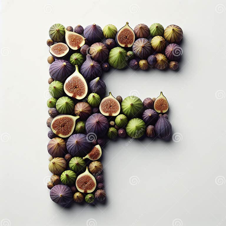 Fruity Letter F stock illustration. Illustration of vegetarian - 301480425