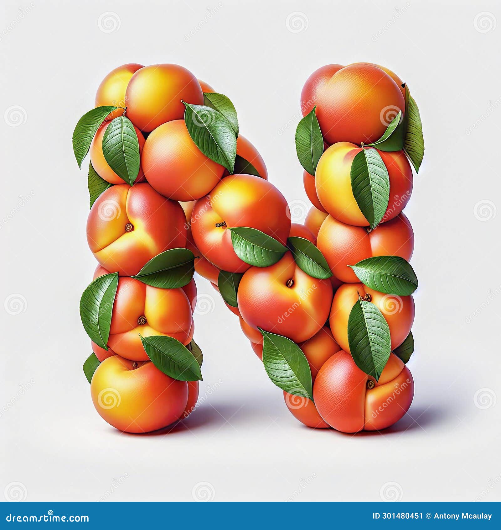 Fruity Letter N stock illustration. Illustration of vocabulary - 301480451