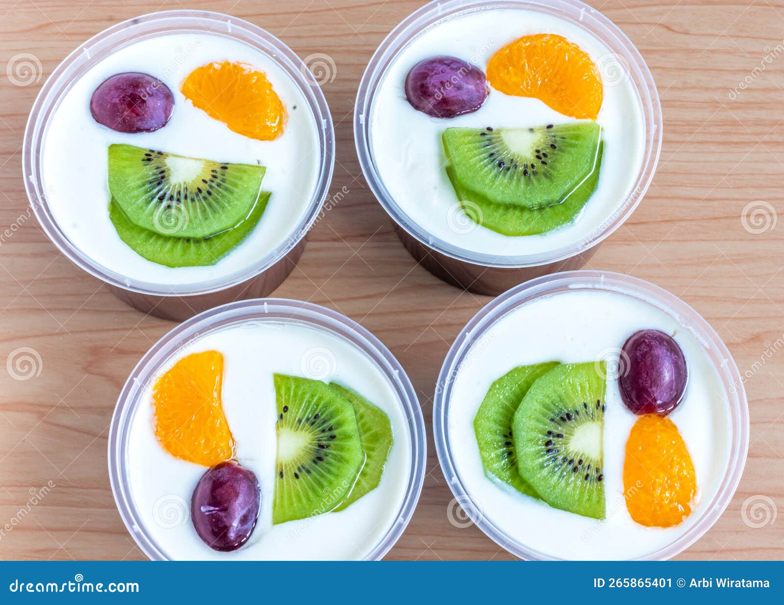 Fruity Milk Pudding, Sweet Chocolate Silk Pudding Dessert with Fruit ...