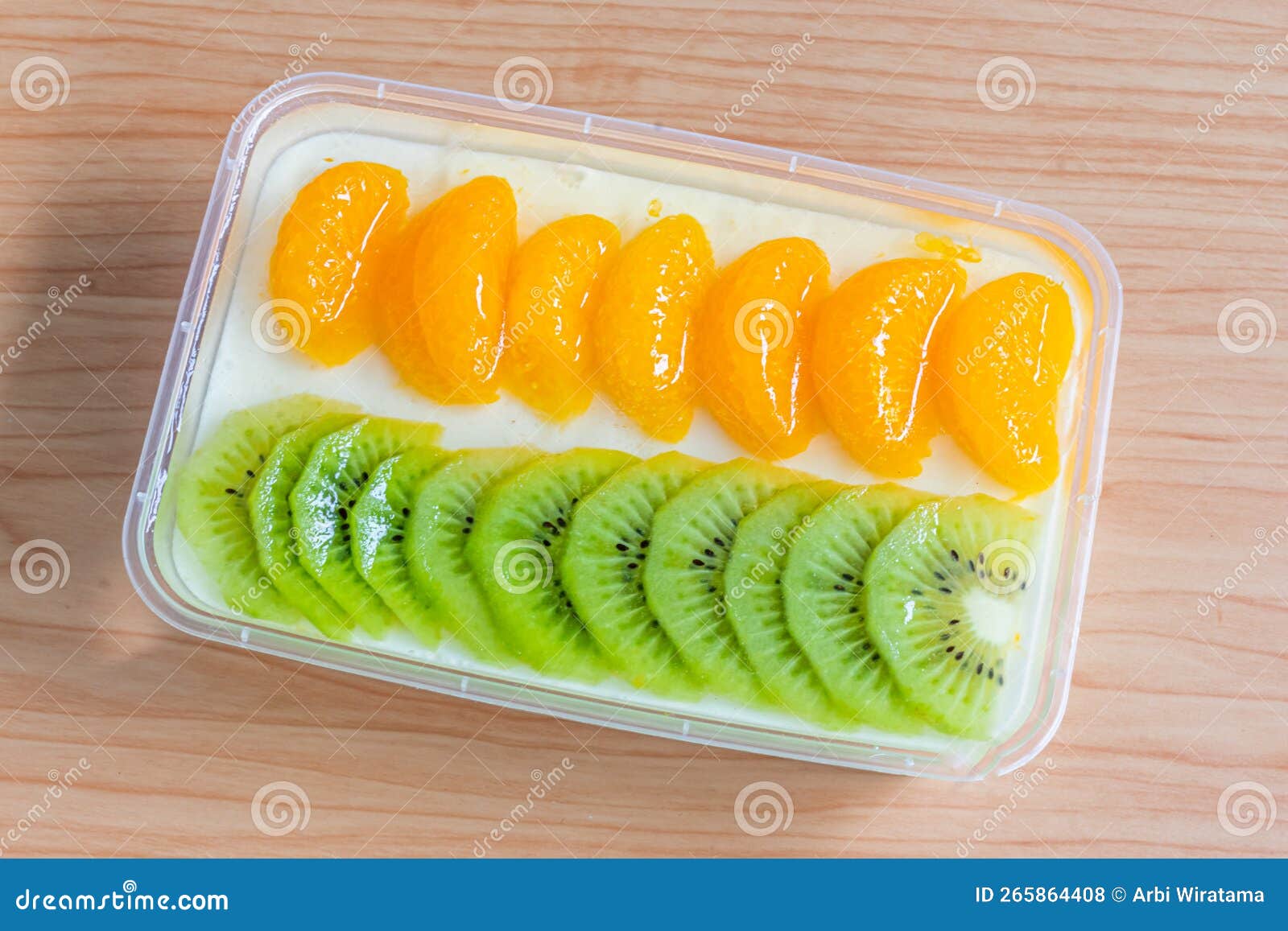 Fruity Milk Pudding, Sweet Vanilla Silk Pudding Dessert with Fruit ...