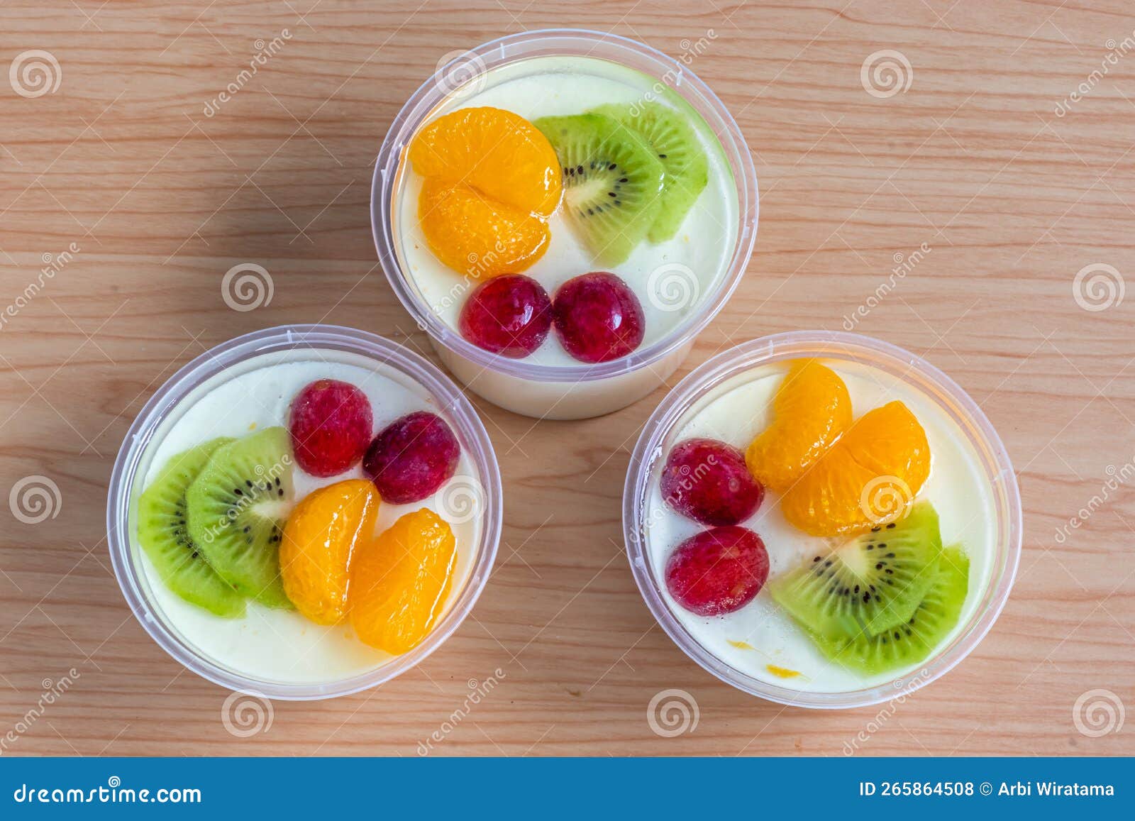 Fruity Milk Pudding, Sweet Vanilla Silk Pudding Dessert with Fruit ...