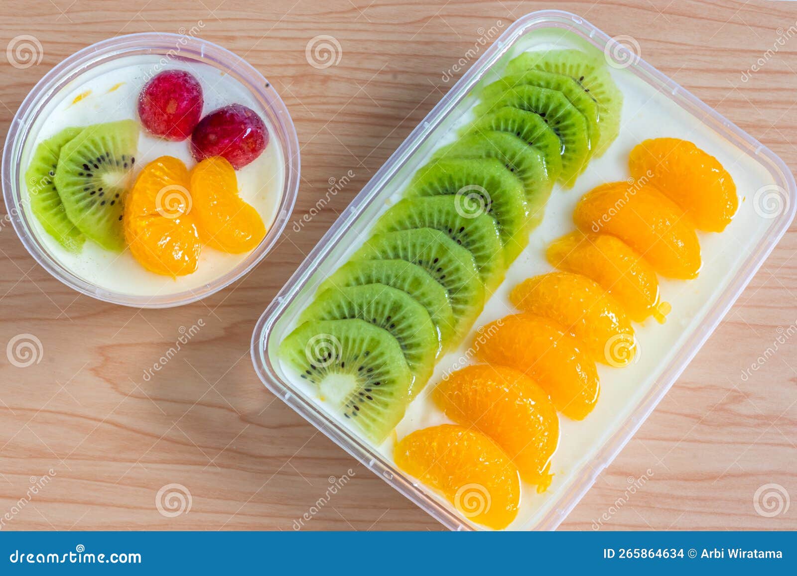 Fruity Milk Pudding, Sweet Vanilla Silk Pudding Dessert with Fruit ...