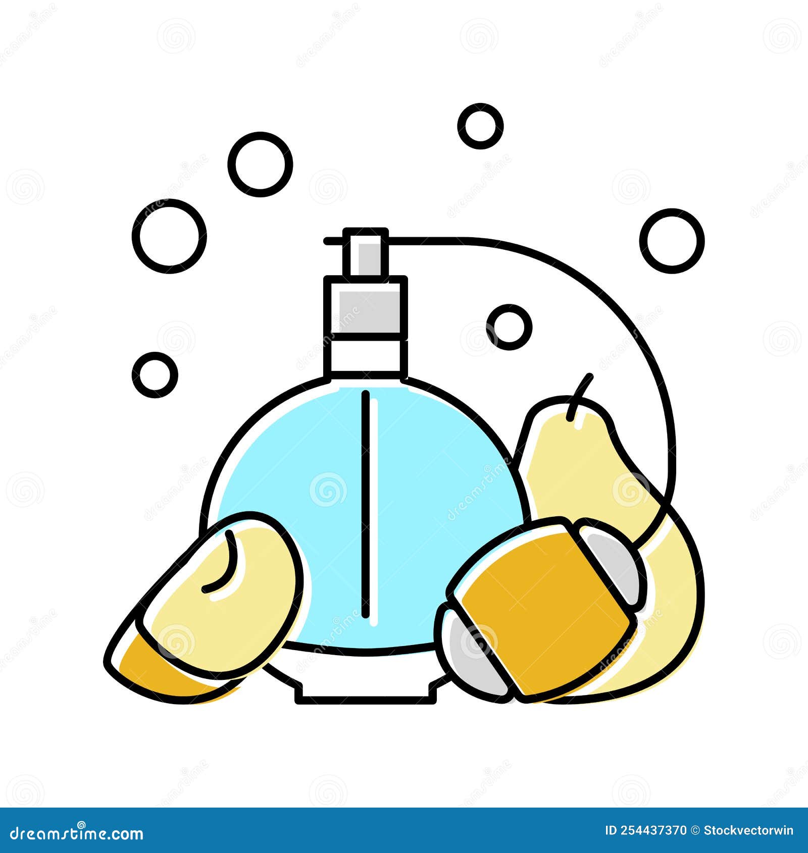 Fruity Notes Perfume Color Icon Vector Illustration Stock Vector ...