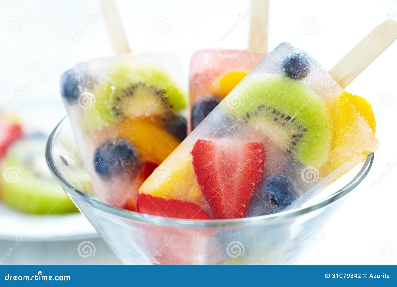 Fruity popsicle sticks stock photo. Image of natural - 31079842
