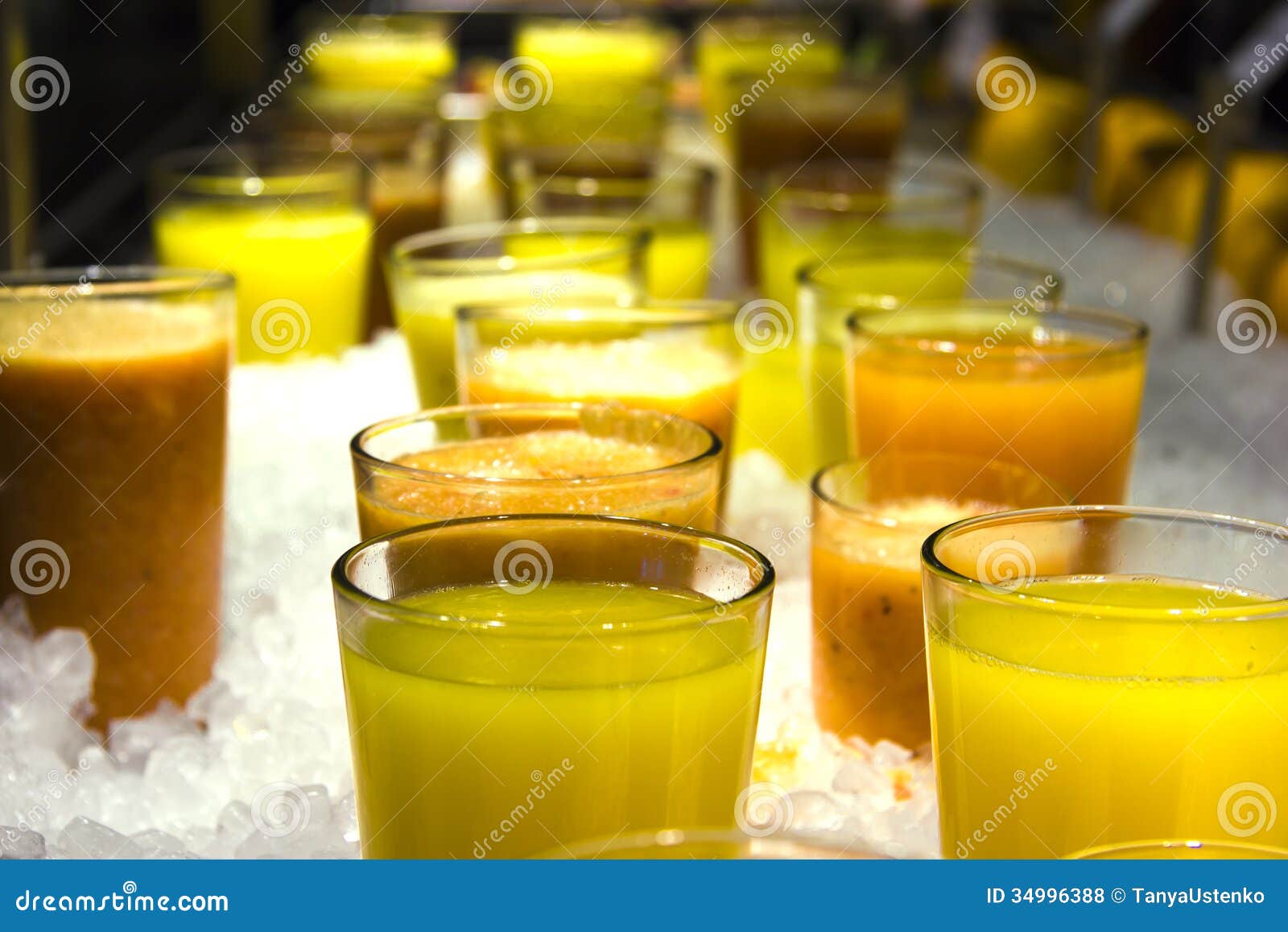 Fruity Smoothie on Icecubes Stock Photo - Image of banana, glass: 34996388