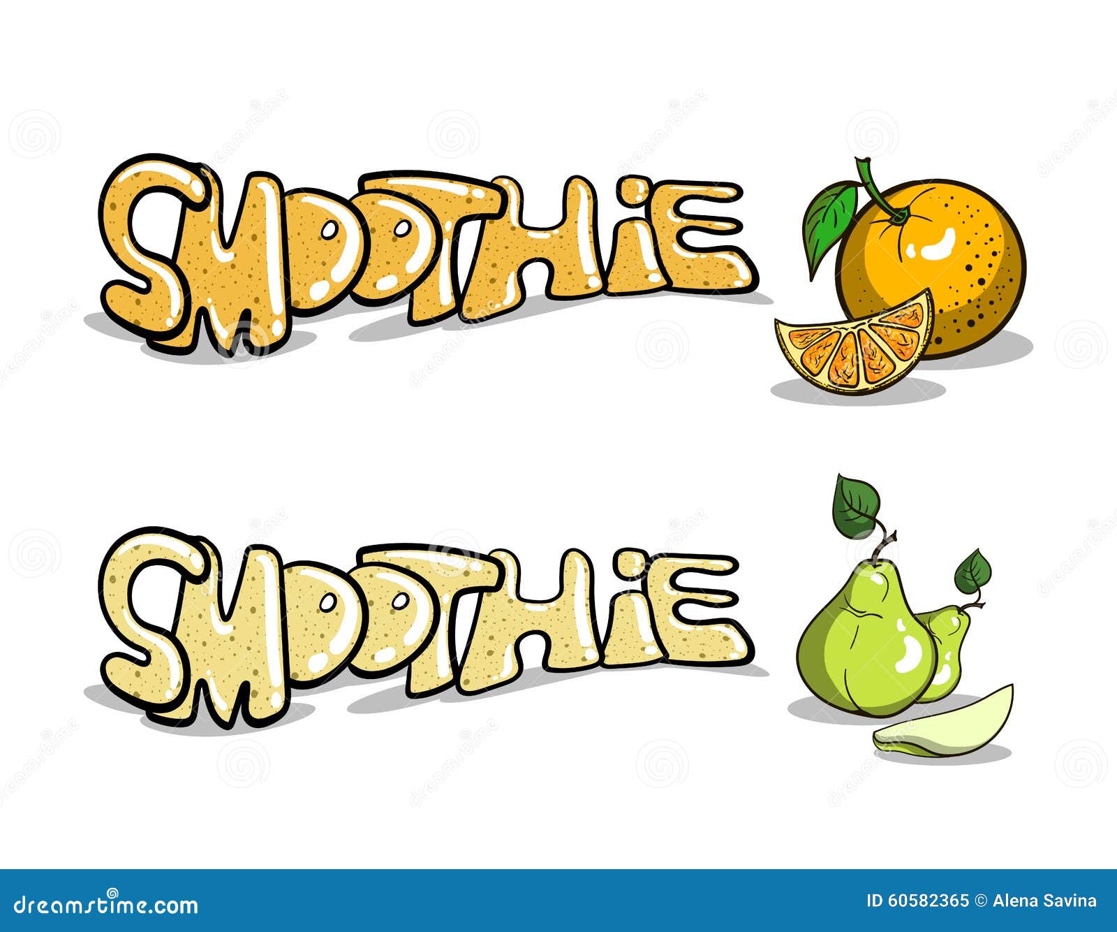 Fruity Smoothie 2 stock vector. Illustration of decorative - 60582365