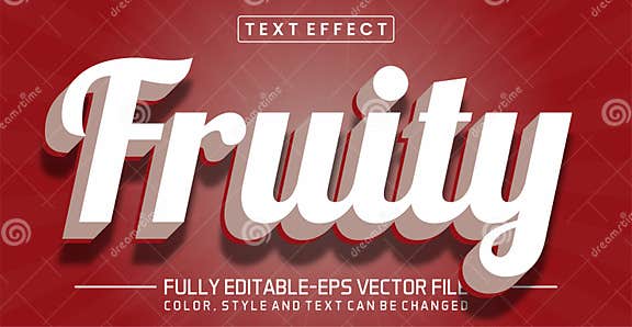 Fruity Text Editable Style Effect Stock Illustration - Illustration of ...