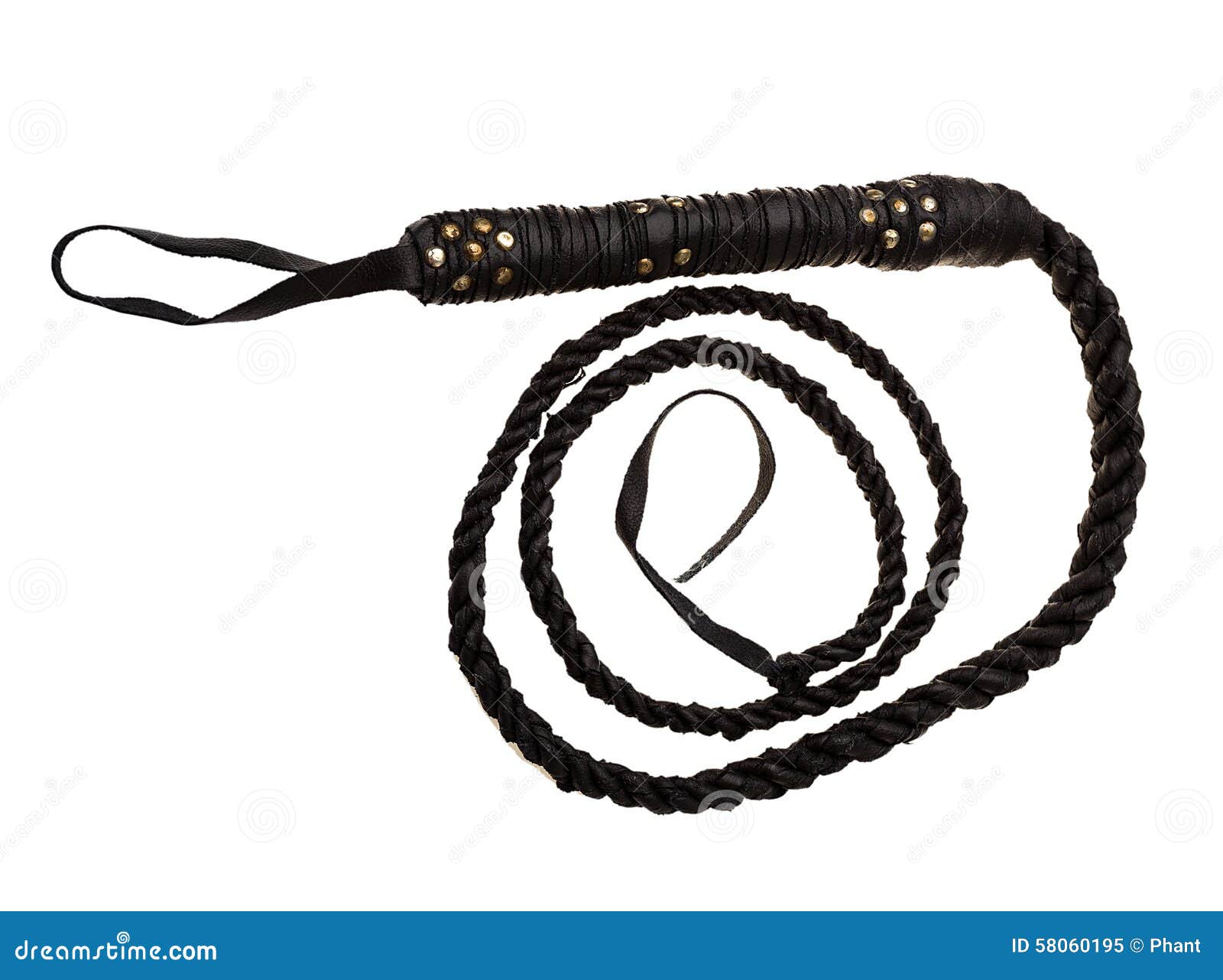 Frusta Di Cuoio Su Fondo Bianco Immagine Stock - Immagine di verticale ...