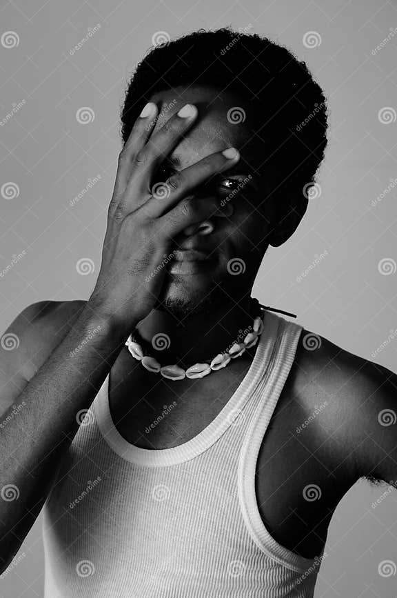 Frustrated African Man Portrait Stock Image - Image of look, person ...