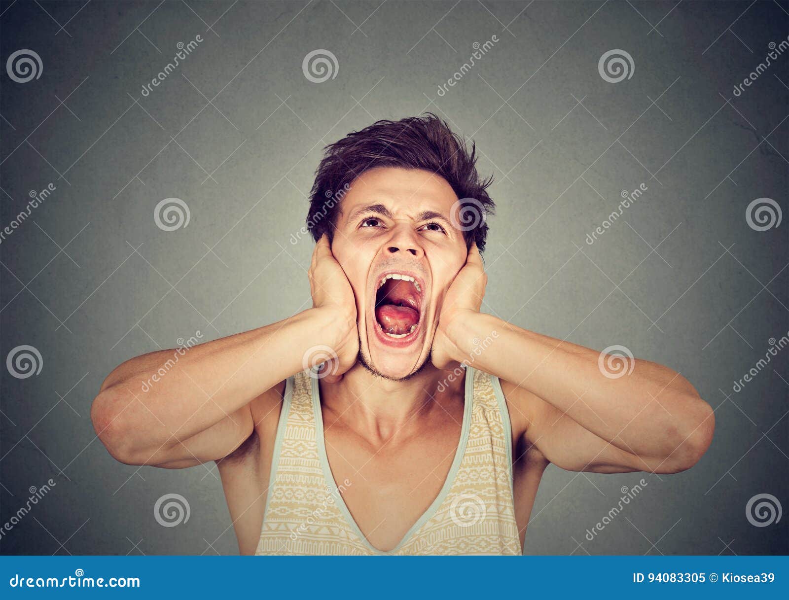 Frustrated Angry Man Screaming Stock Image - Image of open, adult: 94083305