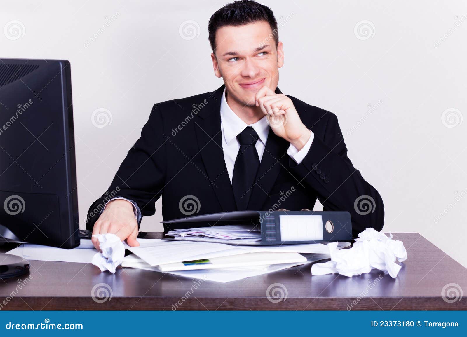 Frustrated business man stock photo. Image of document - 23373180