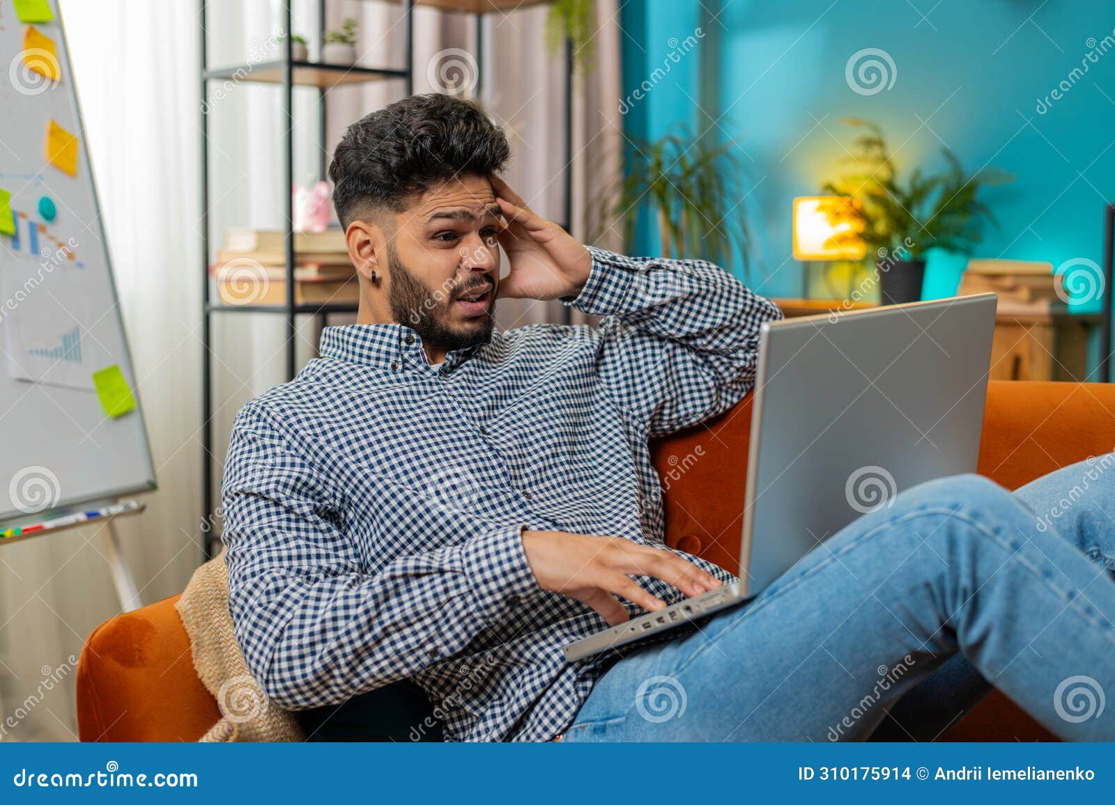 Frustrated Business Man Having Software Problems with Laptop Error or ...