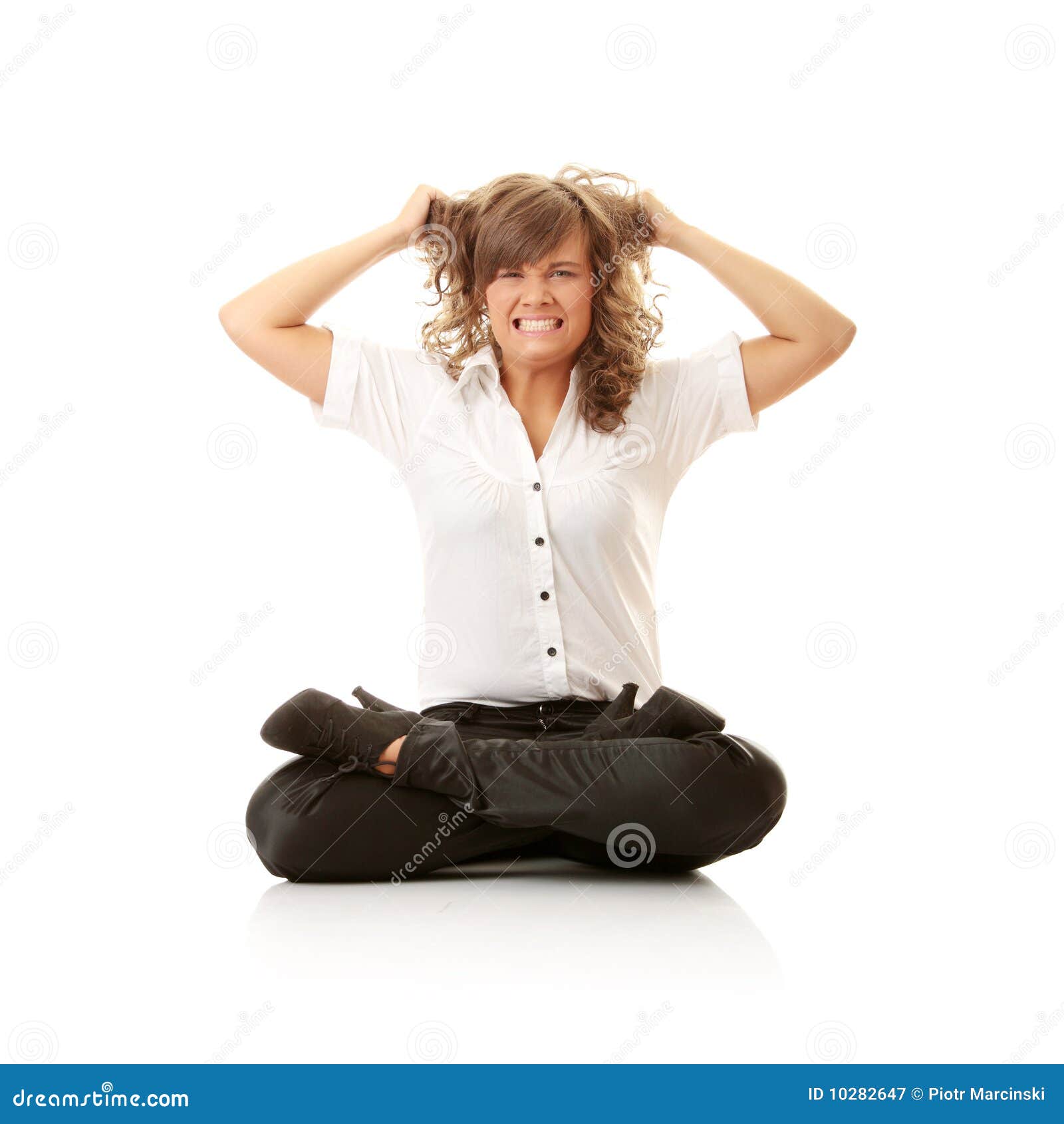 Frustrated Business woman stock image. Image of businesswoman - 10282647