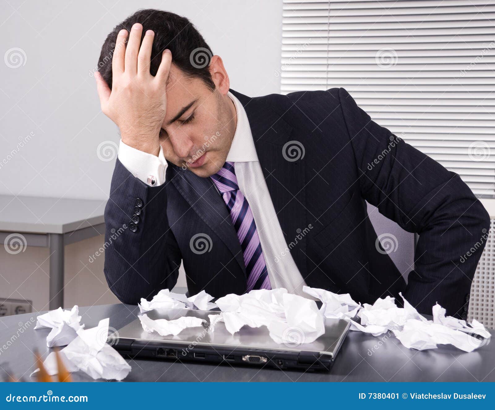 Frustrated businessman stock image. Image of business - 7380401
