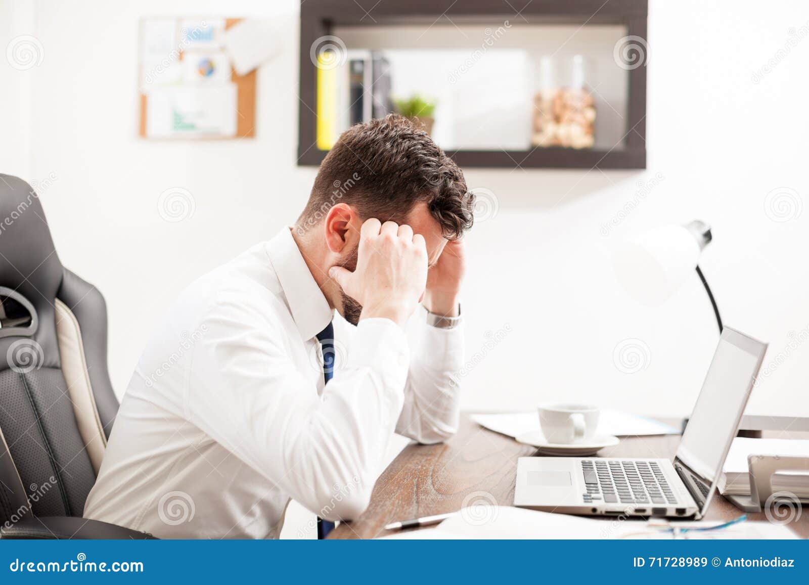 Frustrated Businessman in an Office Stock Image - Image of accountant ...