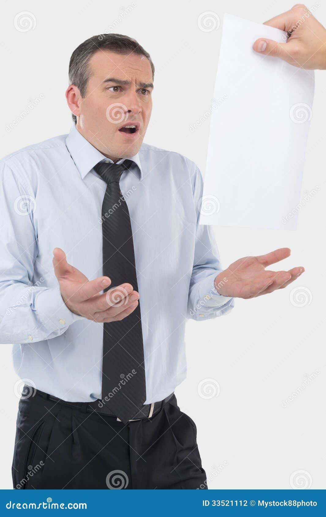 Frustrated businessman. stock photo. Image of poster - 33521112