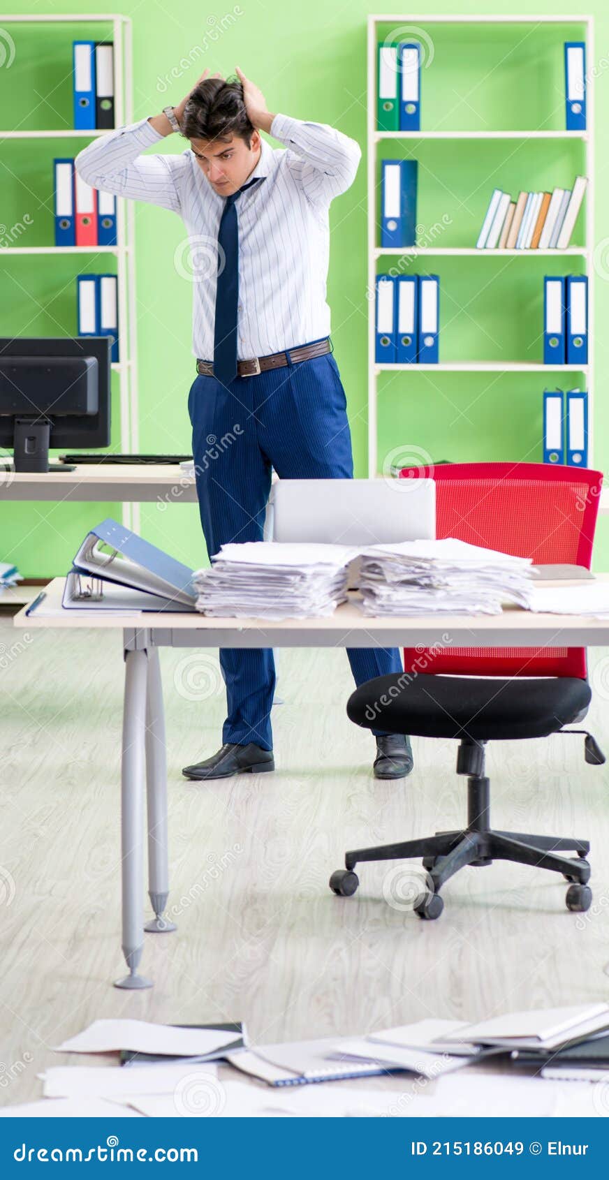 Frustrated Businessman Stressed from Excessive Work Stock Image - Image ...