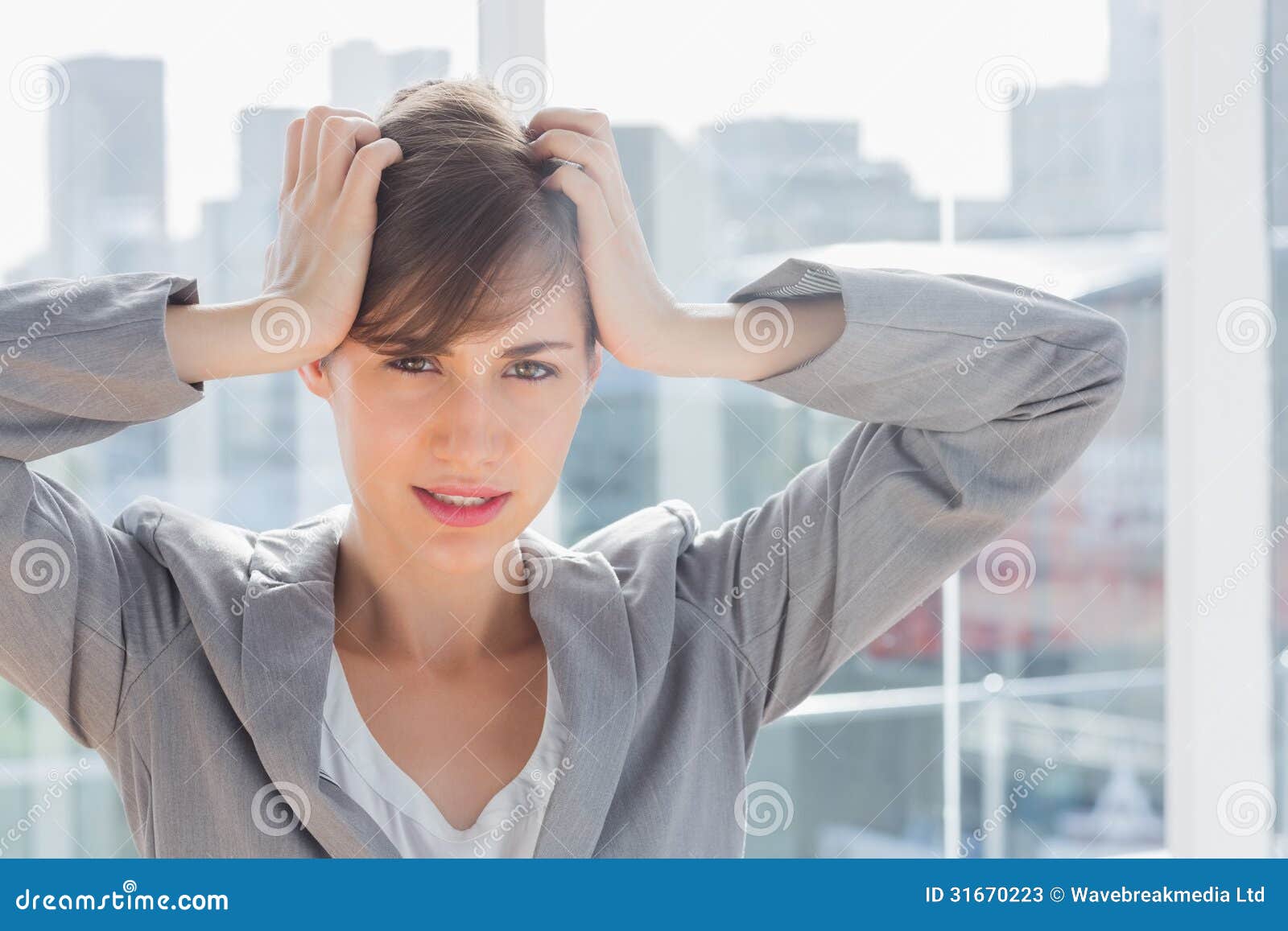 Frustrated Businesswoman Looking at Camera Stock Image - Image of ...