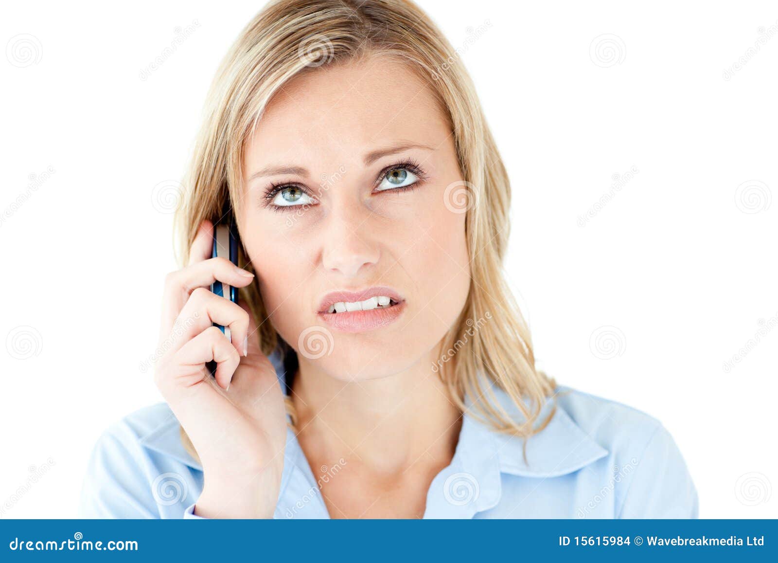 Frustrated Businesswoman Talking On Phone Stock Photo - Image of angry ...