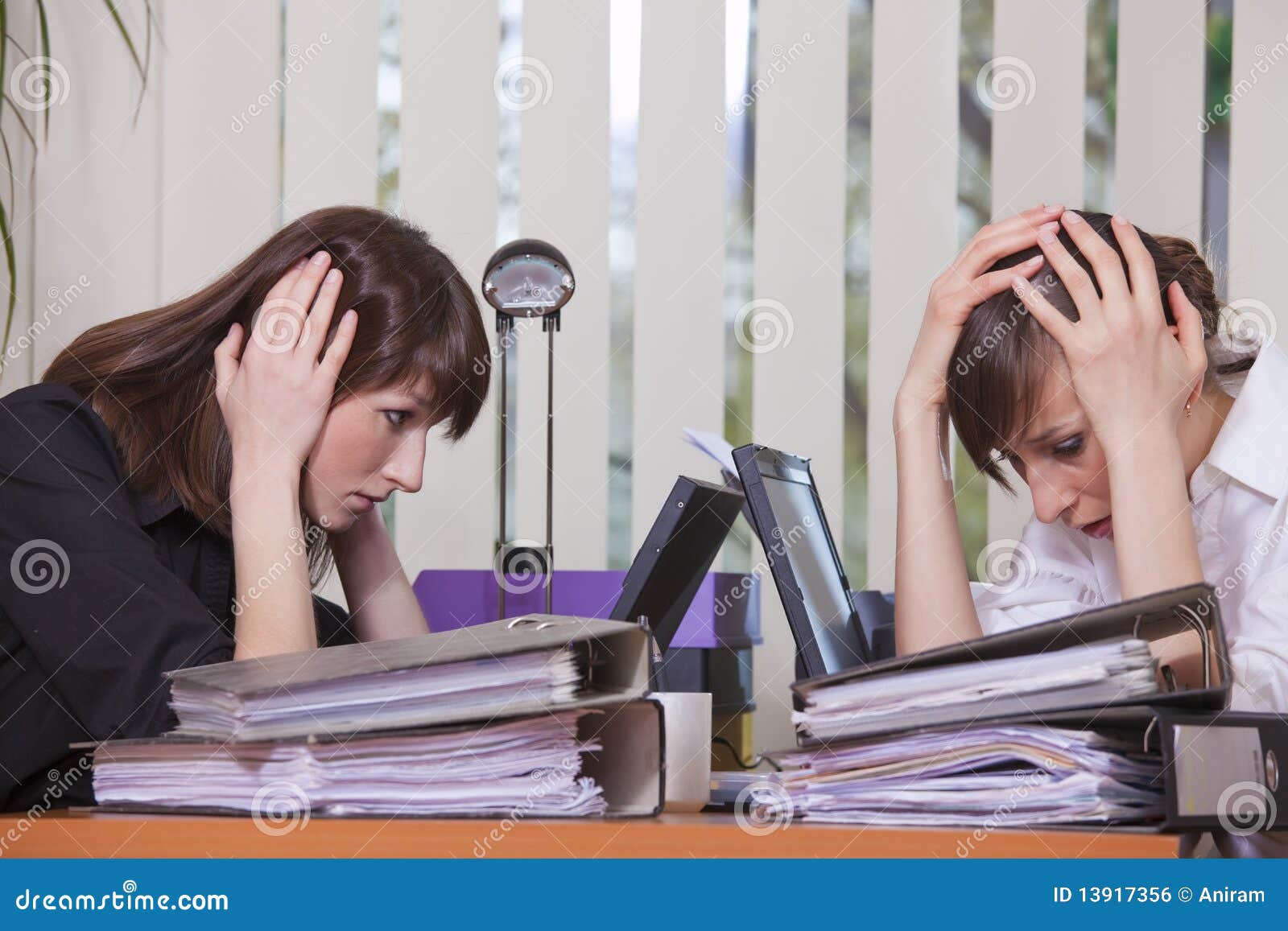 Frustrated Businesswomen by Work Stock Photo - Image of documents ...