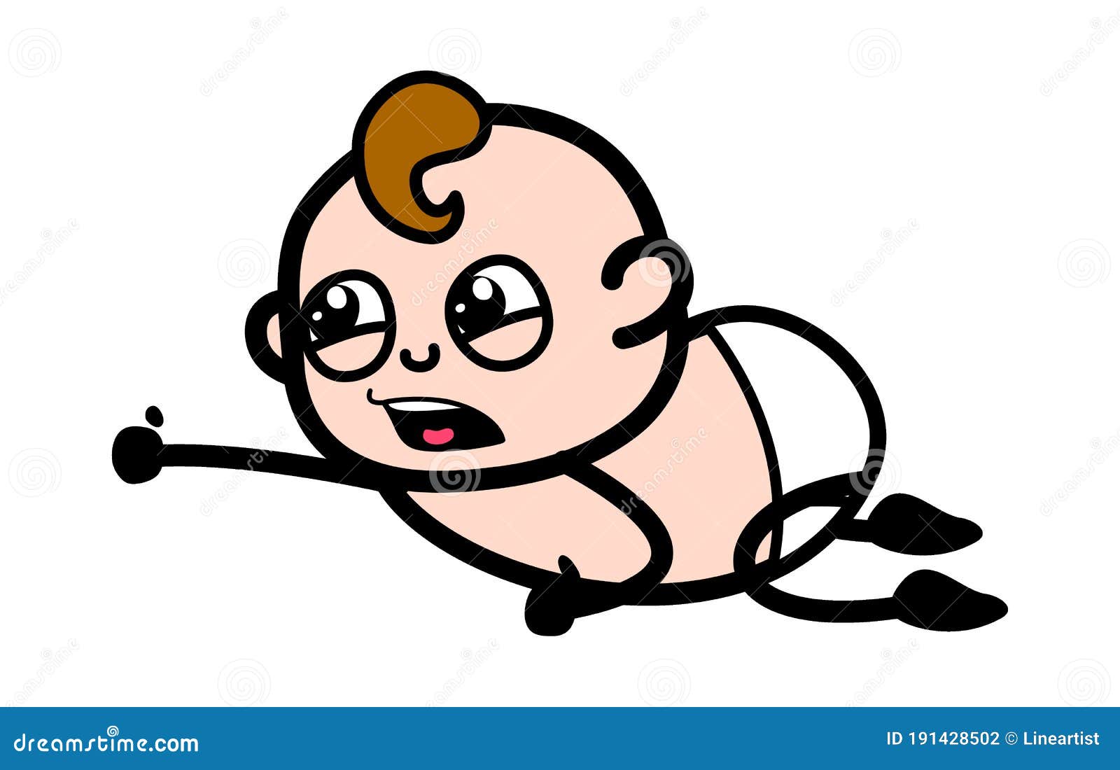 Rude Baby Making Impolite Gesture Vector Cartoon Illustration ...