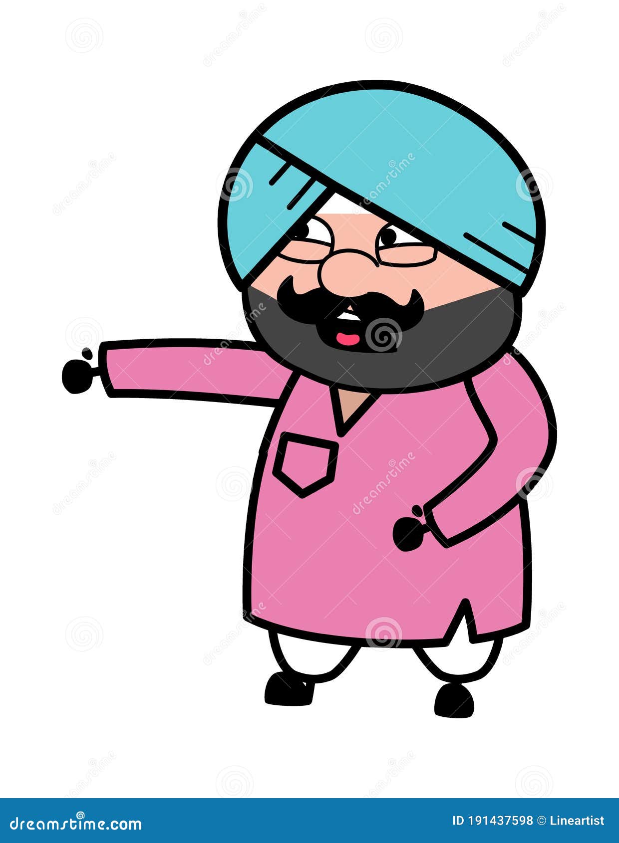 Frustrated Cartoon Cute Sardar Yelling Stock Illustration ...