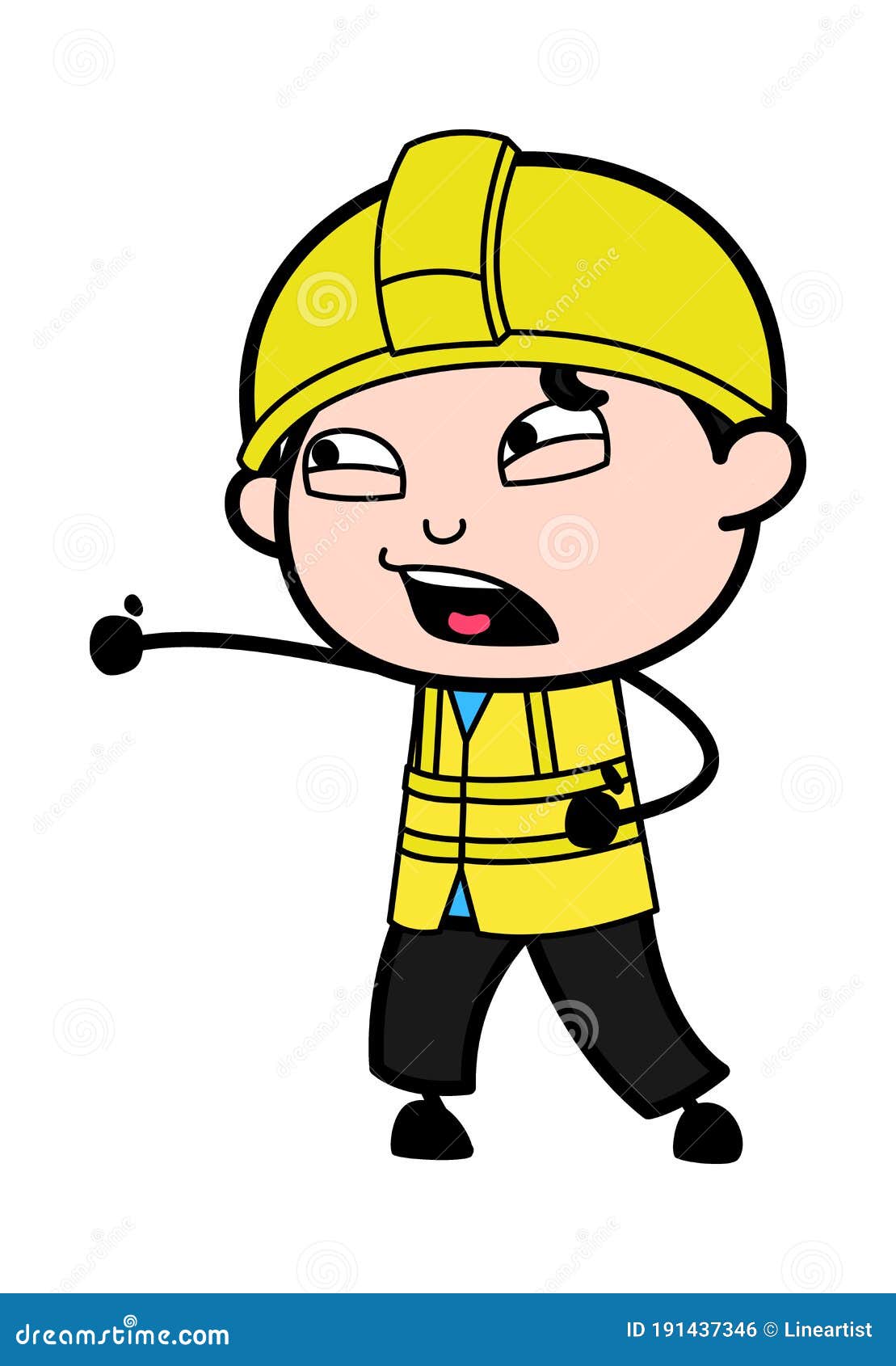 Frustrated Cartoon Engineer Yelling Stock Illustration - Illustration ...