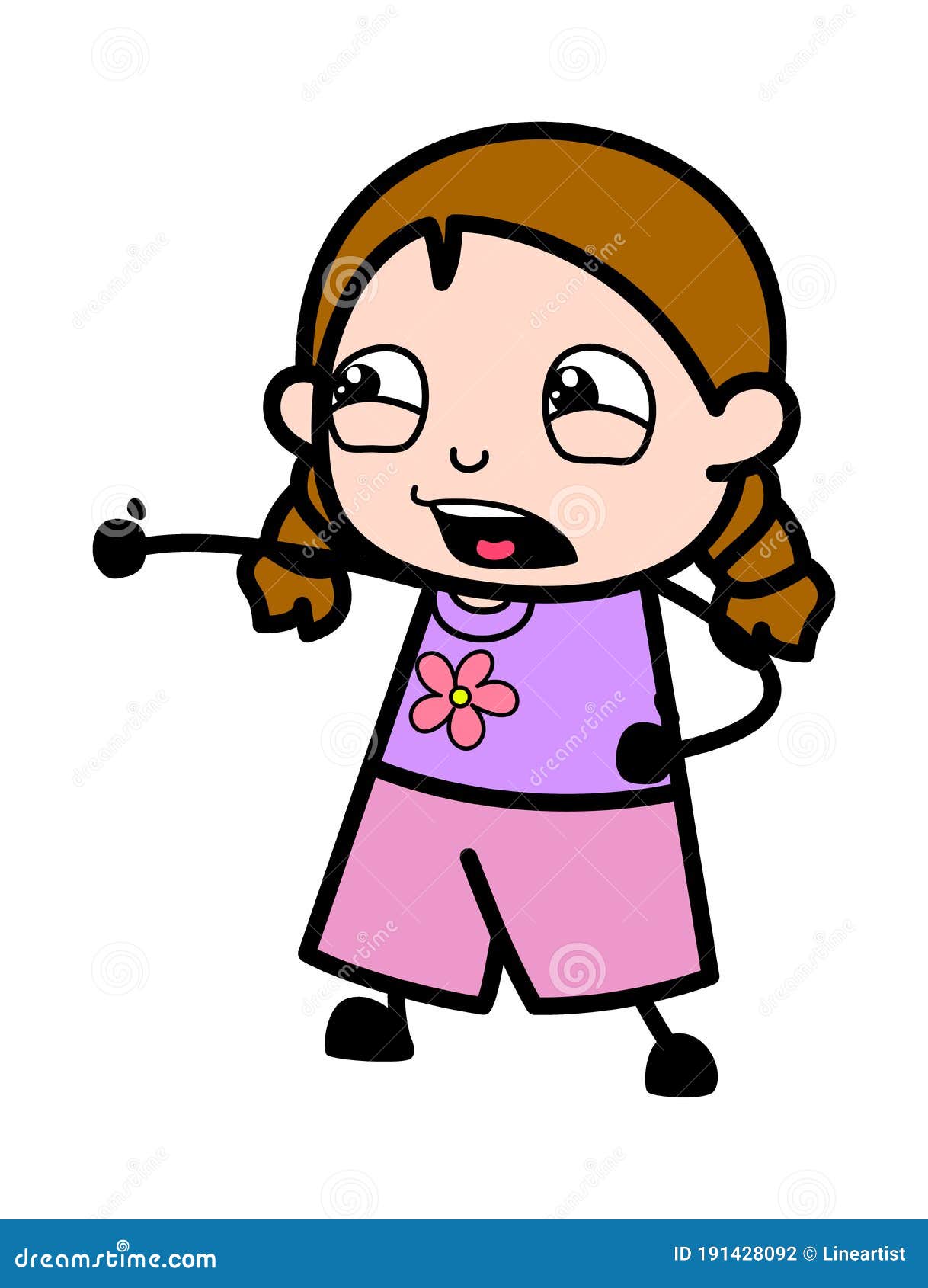 Frustrated Cartoon Girl Yelling Stock Illustration - Illustration of ...