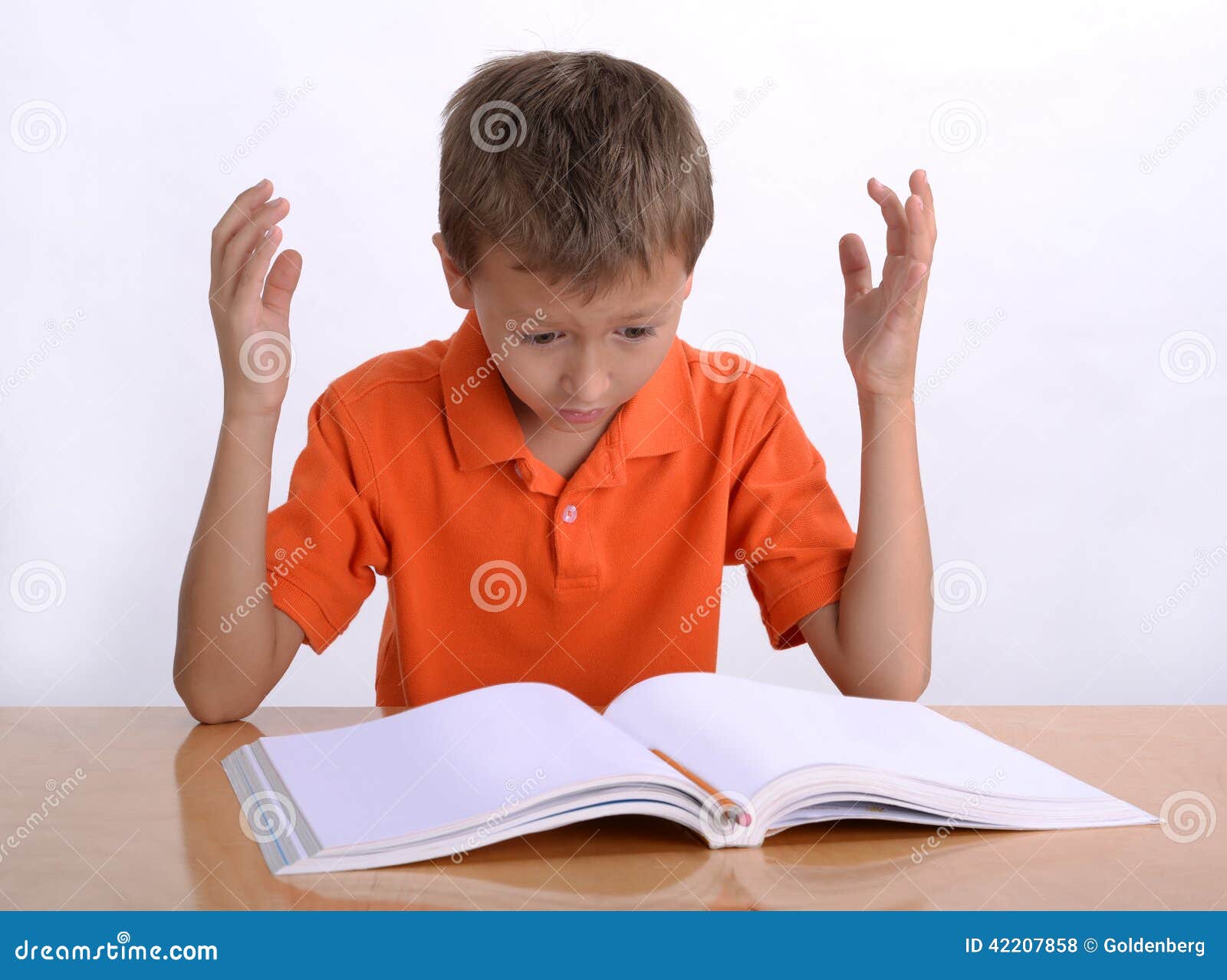 Frustrated Child with Learning Difficulties Stock Photo - Image of boys ...