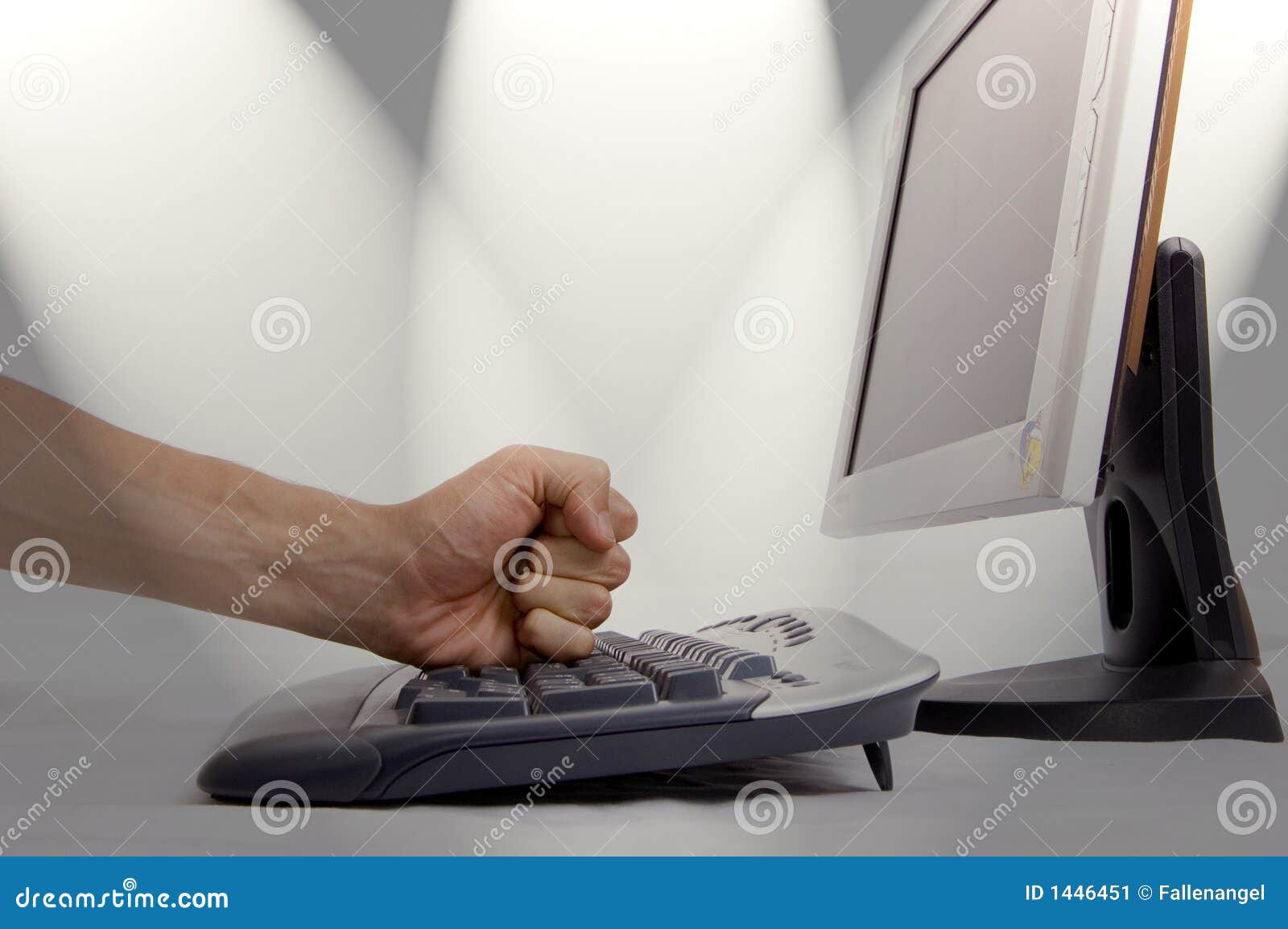 Frustrated on computer stock image. Image of corporate - 1446451