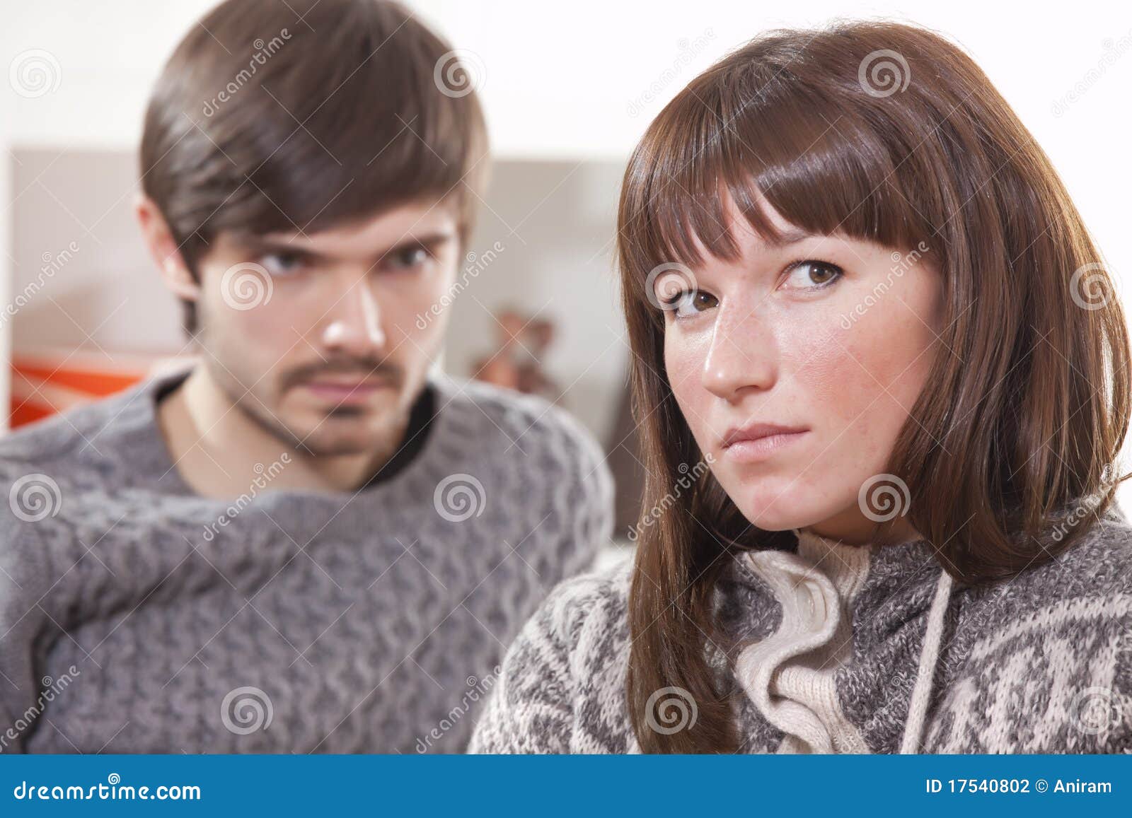 Frustrated couple stock photo. Image of wool, sitting - 17540802