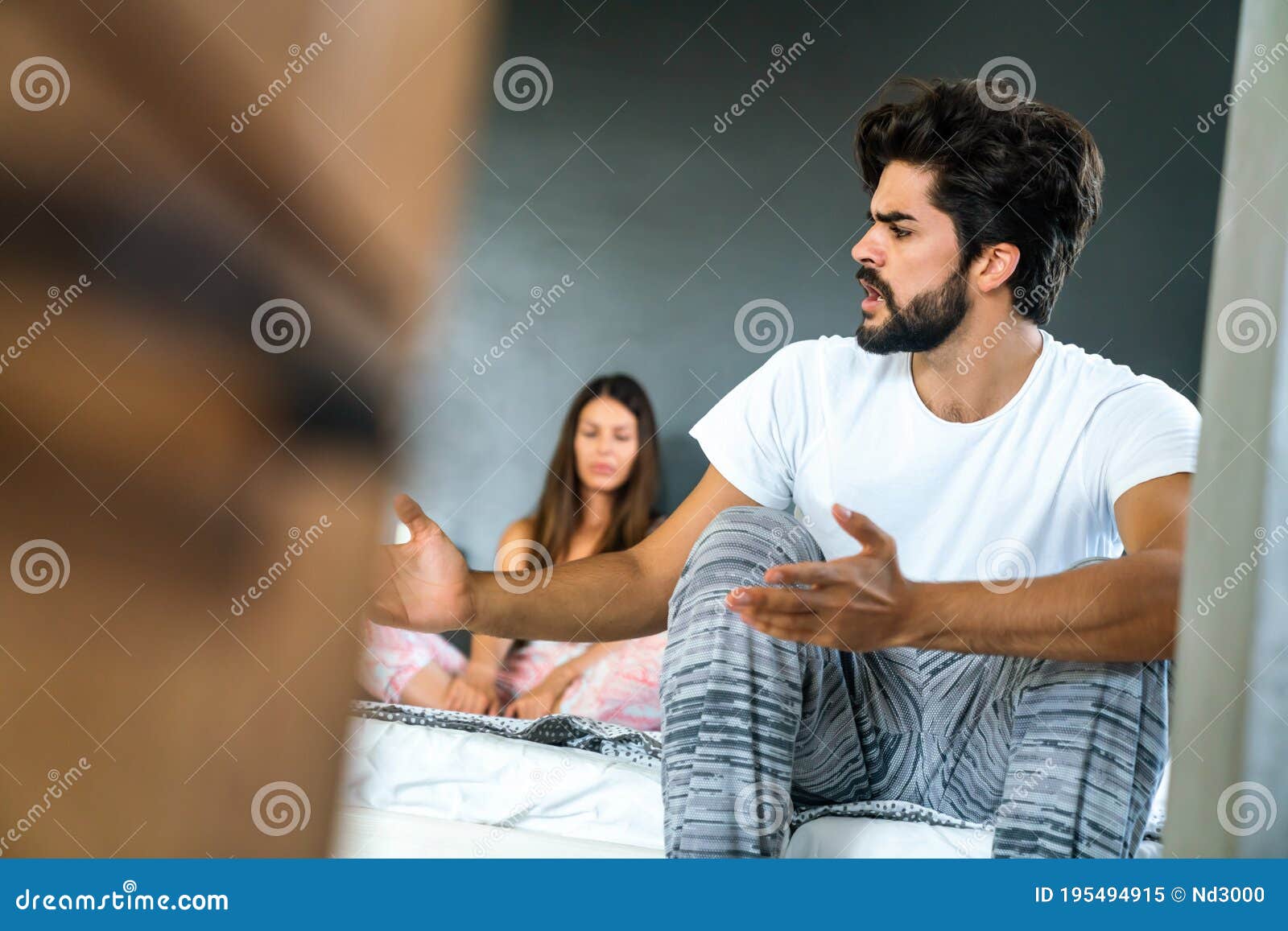 Frustrated Couple Arguing and Having Marriage Problems Stock Image ...