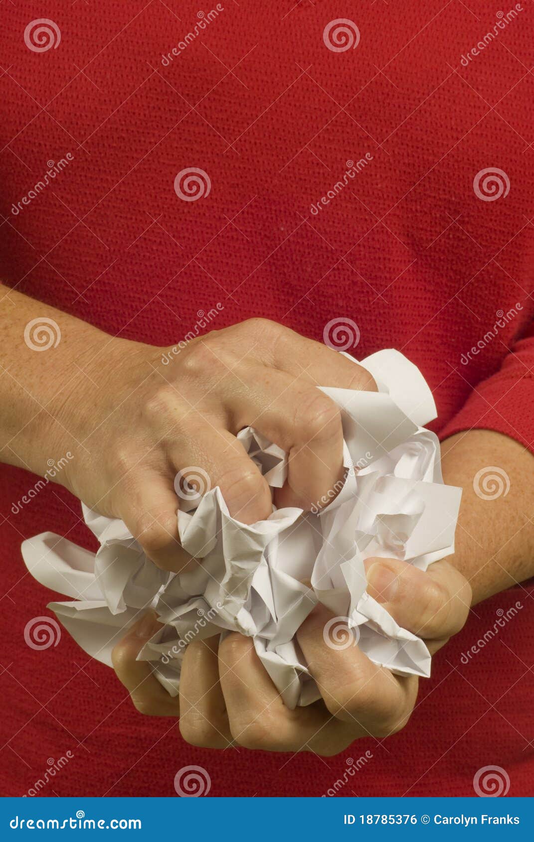 Frustrated Crumpling of Paper Stock Photo - Image of breakdown, garbage ...