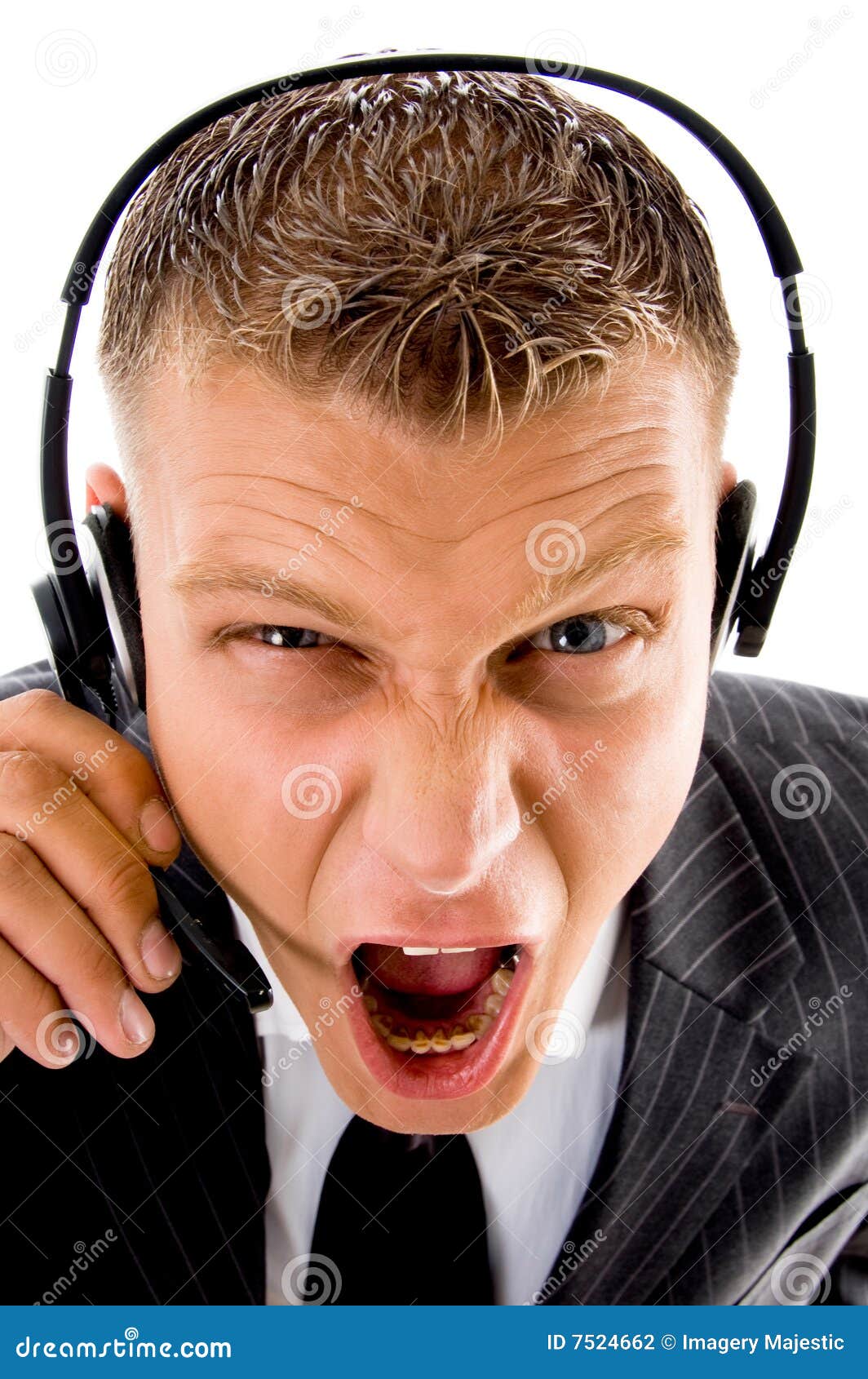 Frustrated Customer Complaining and Shouting Stock Photo - Image of ...