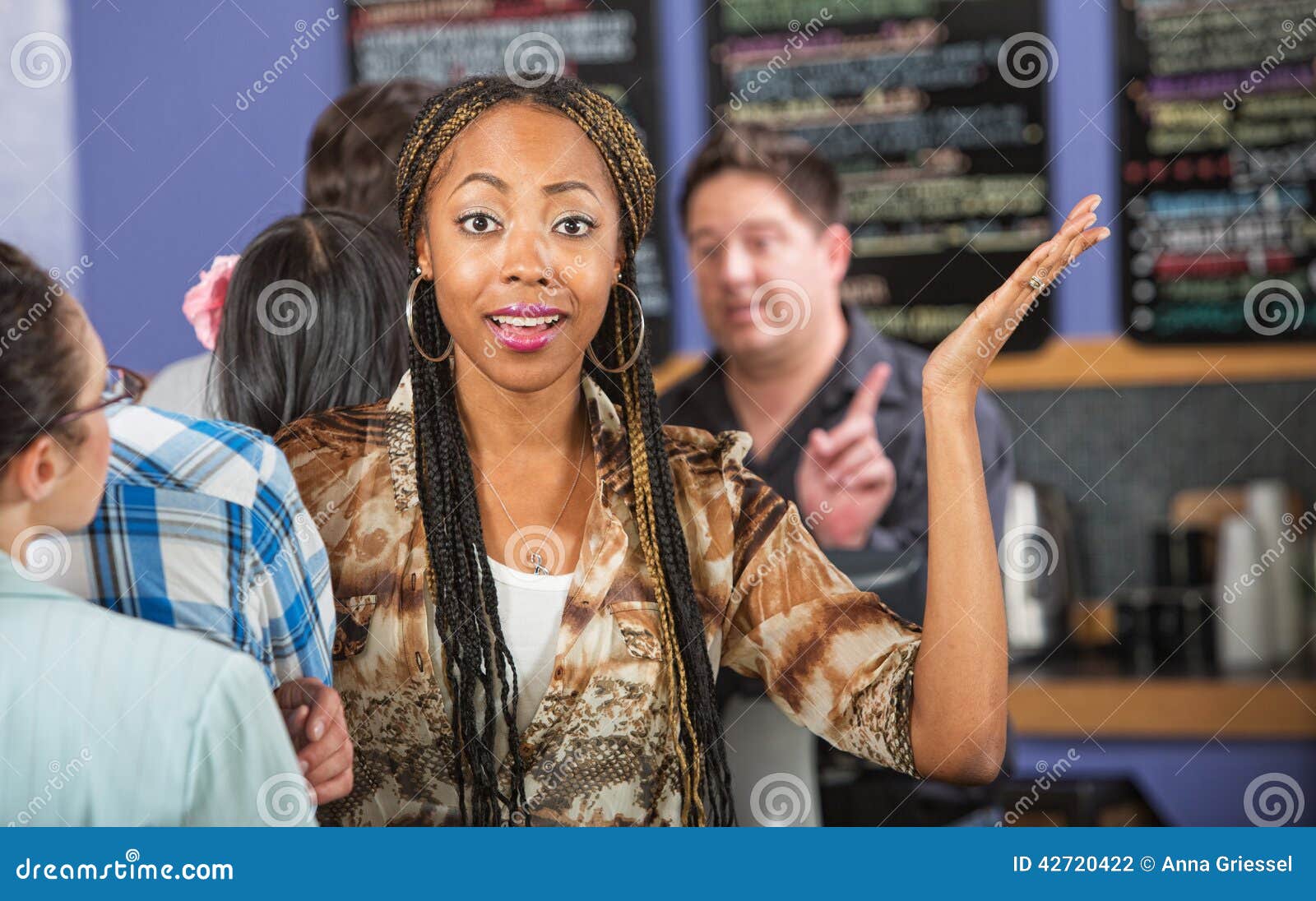 Frustrated Customer in Line Stock Photo - Image of line, house: 42720422