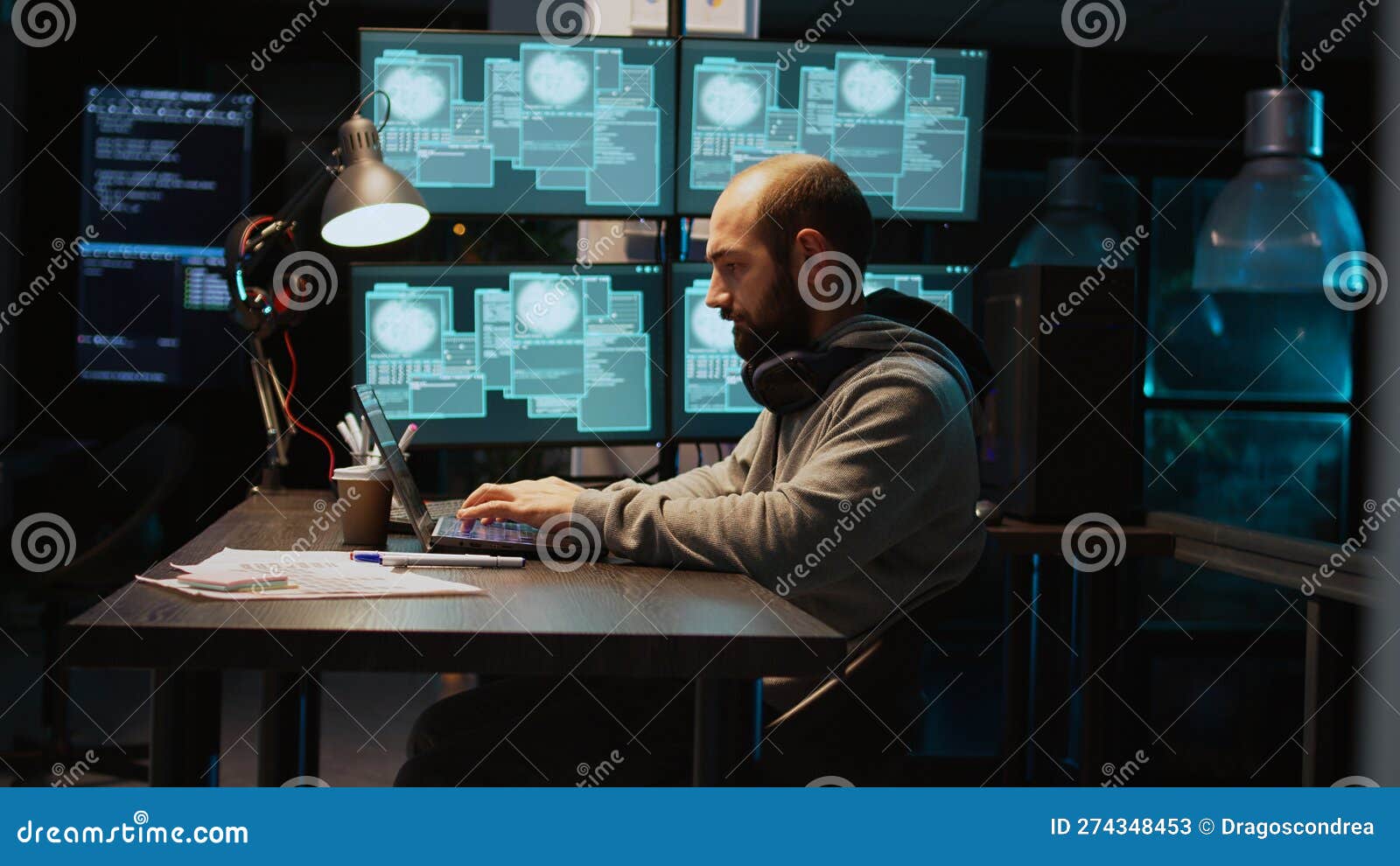 Frustrated Cyber Thief Hacking Security System on Computer Stock Image ... Frustrated Cyber Thief Hacking Security System on Computer Stock Image ...