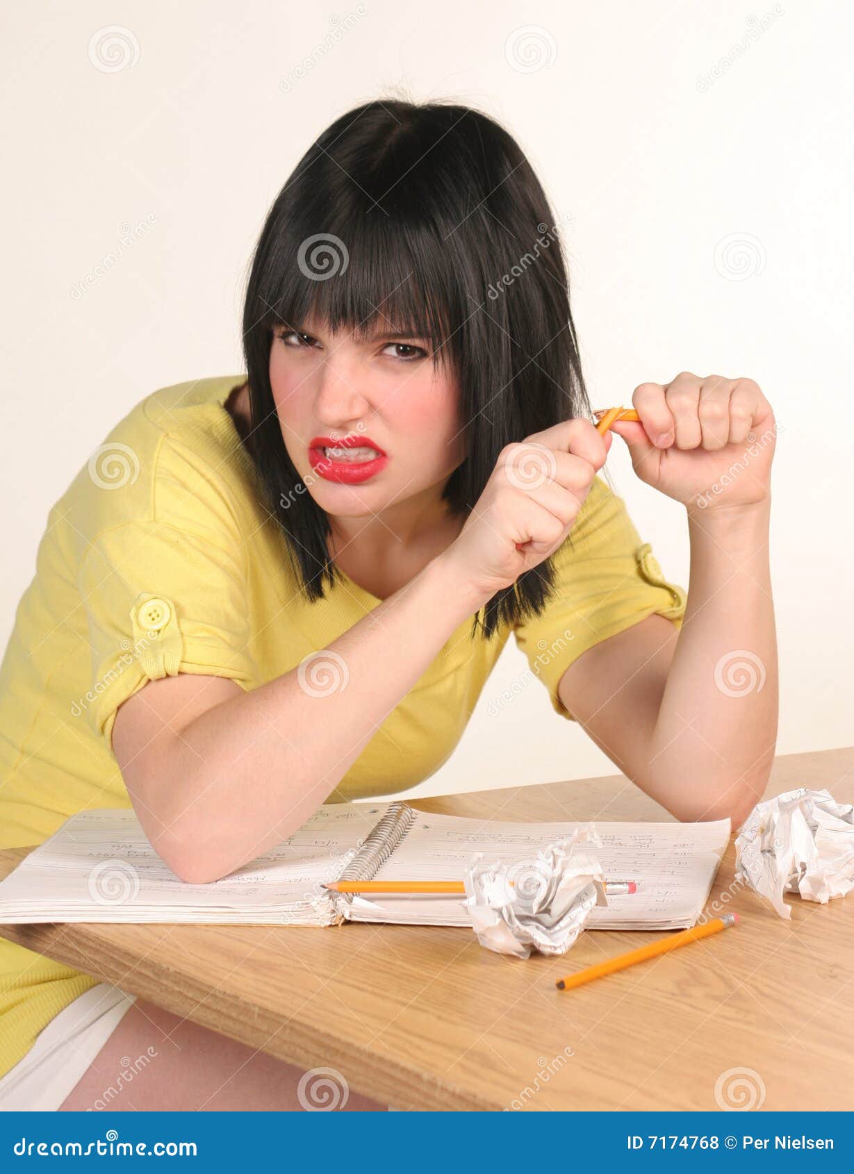 Frustrated female student stock photo. Image of angry - 7174768