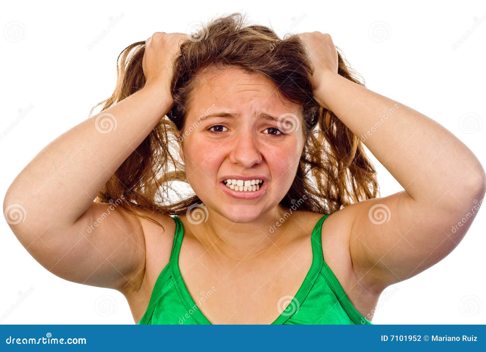 Frustrated girl stock photo. Image of green, cute, irritation - 7101952