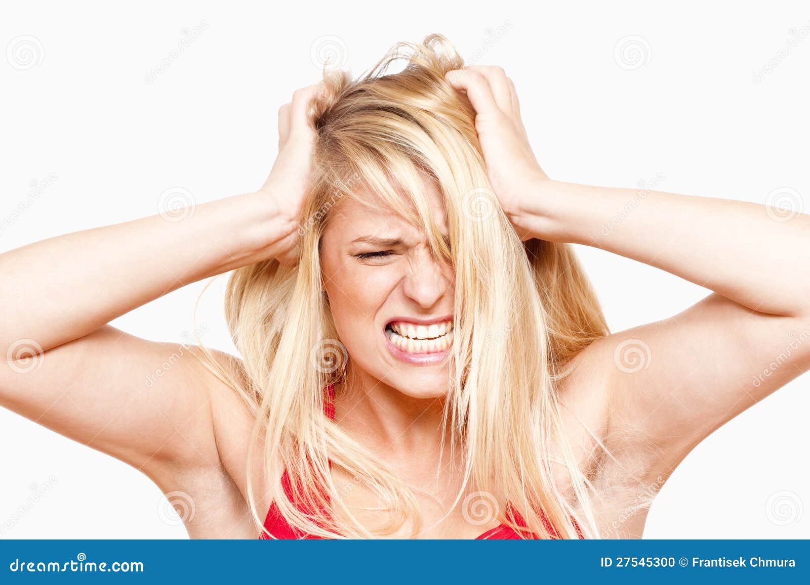 Frustrated girl screaming stock photo. Image of female - 27545300