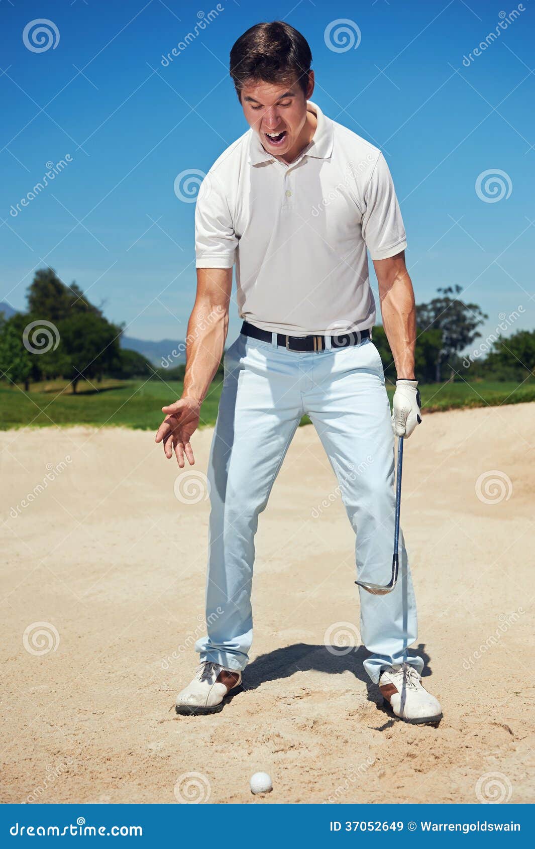 Frustrated golfer stock image. Image of golf, recreation - 37052649