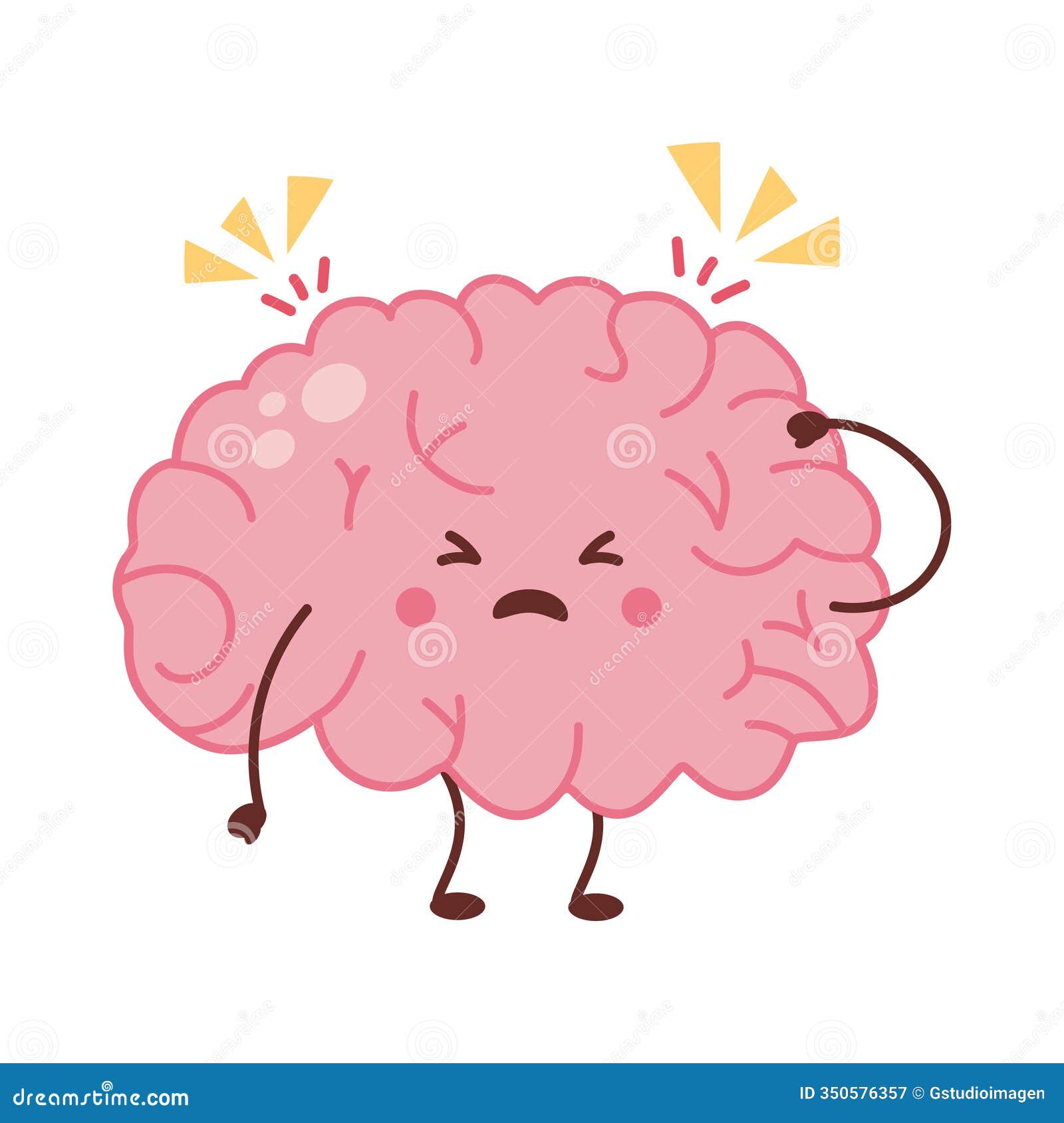 Frustrated Human Brain with Depression Stock Illustration ...