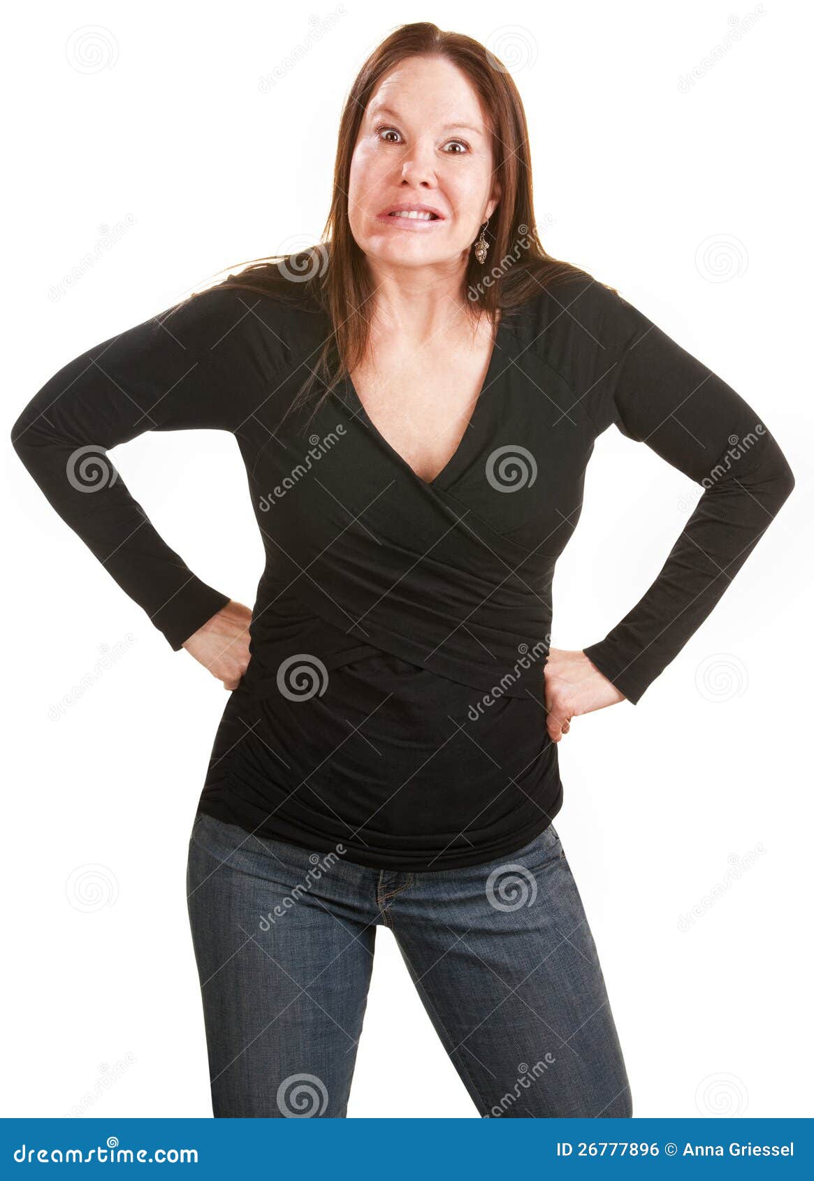 Frustrated Lady with Hands on Hips Stock Photo - Image of frustrated ...