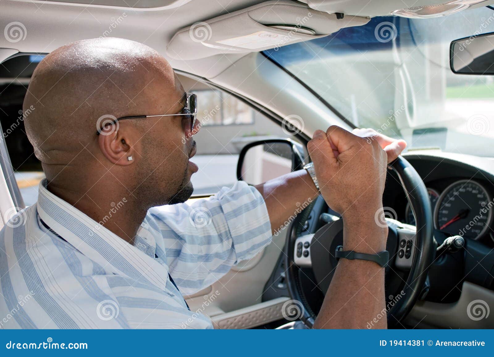 Frustrated Man with Road Rage Stock Image - Image of frustration ...