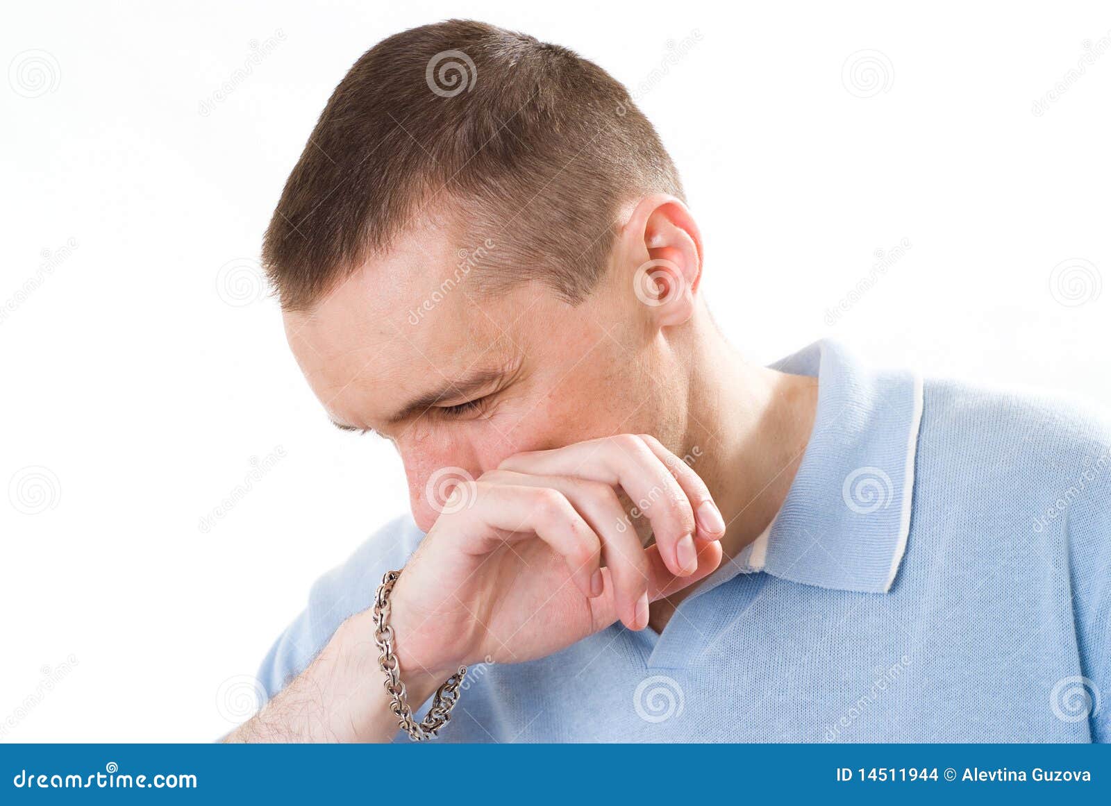 Frustrated man on a white stock photo. Image of business - 14511944
