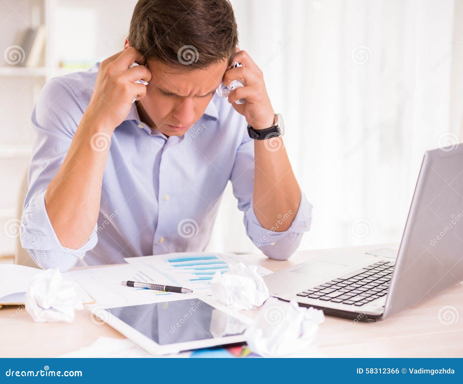 Frustrated man stock photo. Image of leaning, adult, longing - 58312366