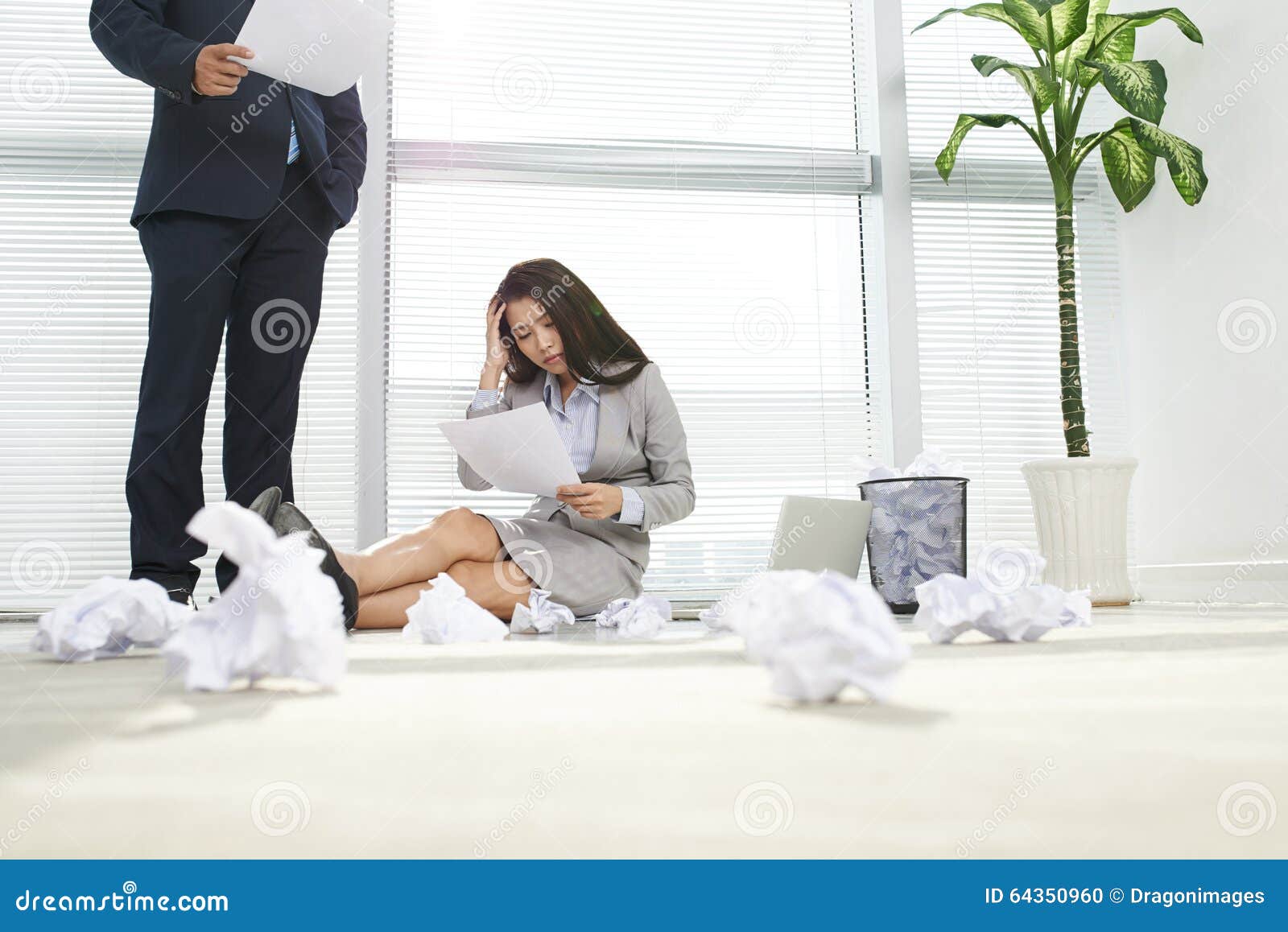 Frustrated manager stock photo. Image of crumpled, employee - 64350960