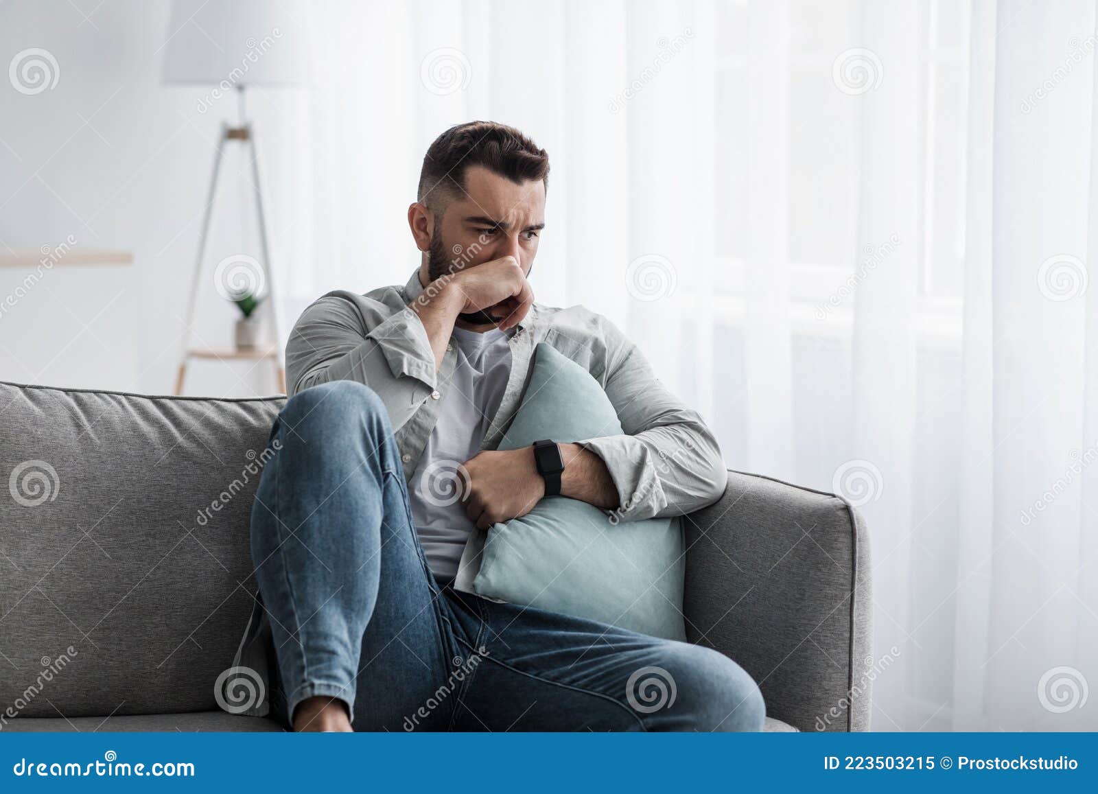 Frustrated by Negative Emotions, Unhappy Male Stressed, Thinking about ...