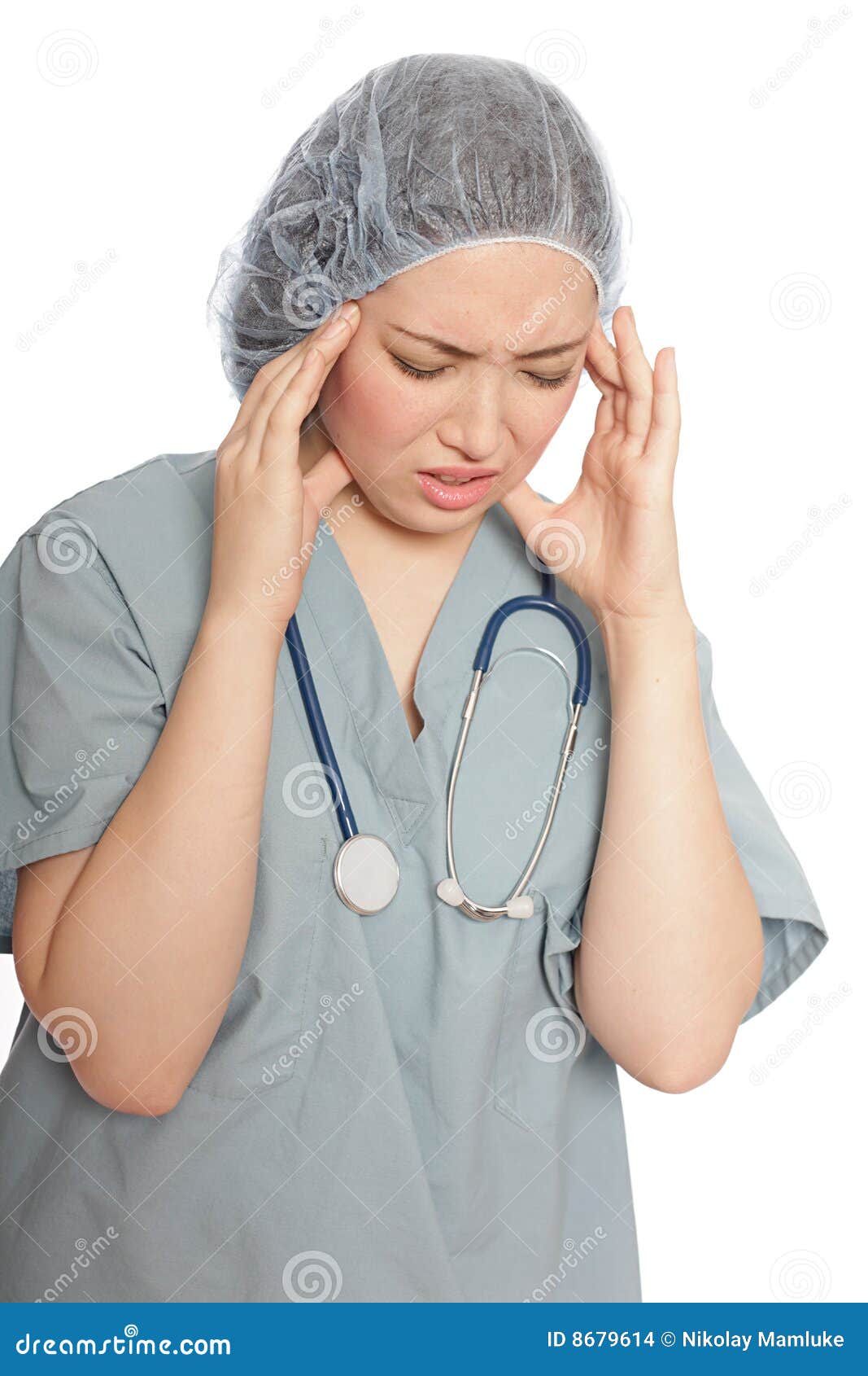 Frustrated nurse stock photo. Image of doctor, chinese - 8679614