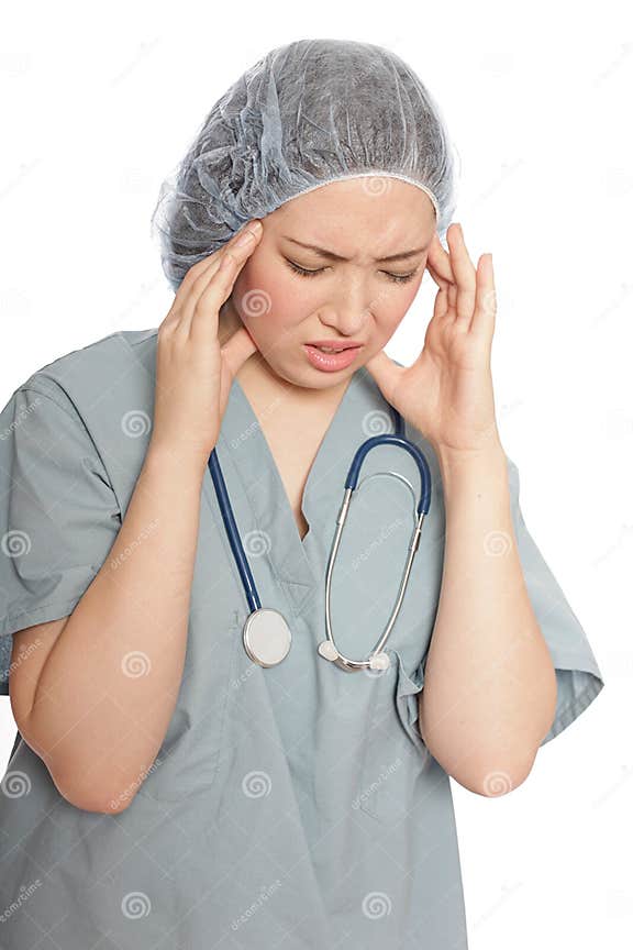 Frustrated nurse stock photo. Image of doctor, chinese - 8679614